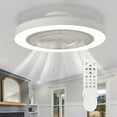 20 Inch Low Profile Ceiling Fan With Light, Led Bladeless Ceiling Fans ...