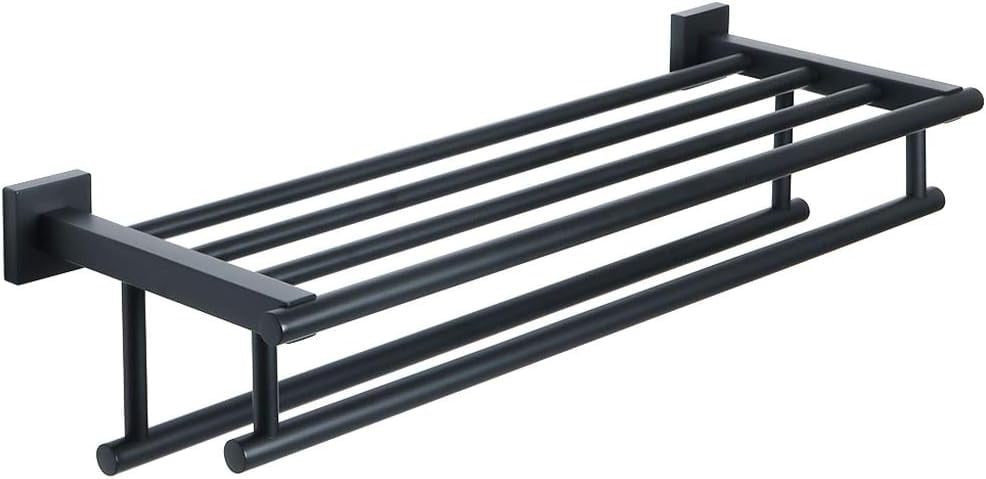 20 Inch Matte Black SUS 304 Stainless Steel Wall Mount Towel Hanger ...