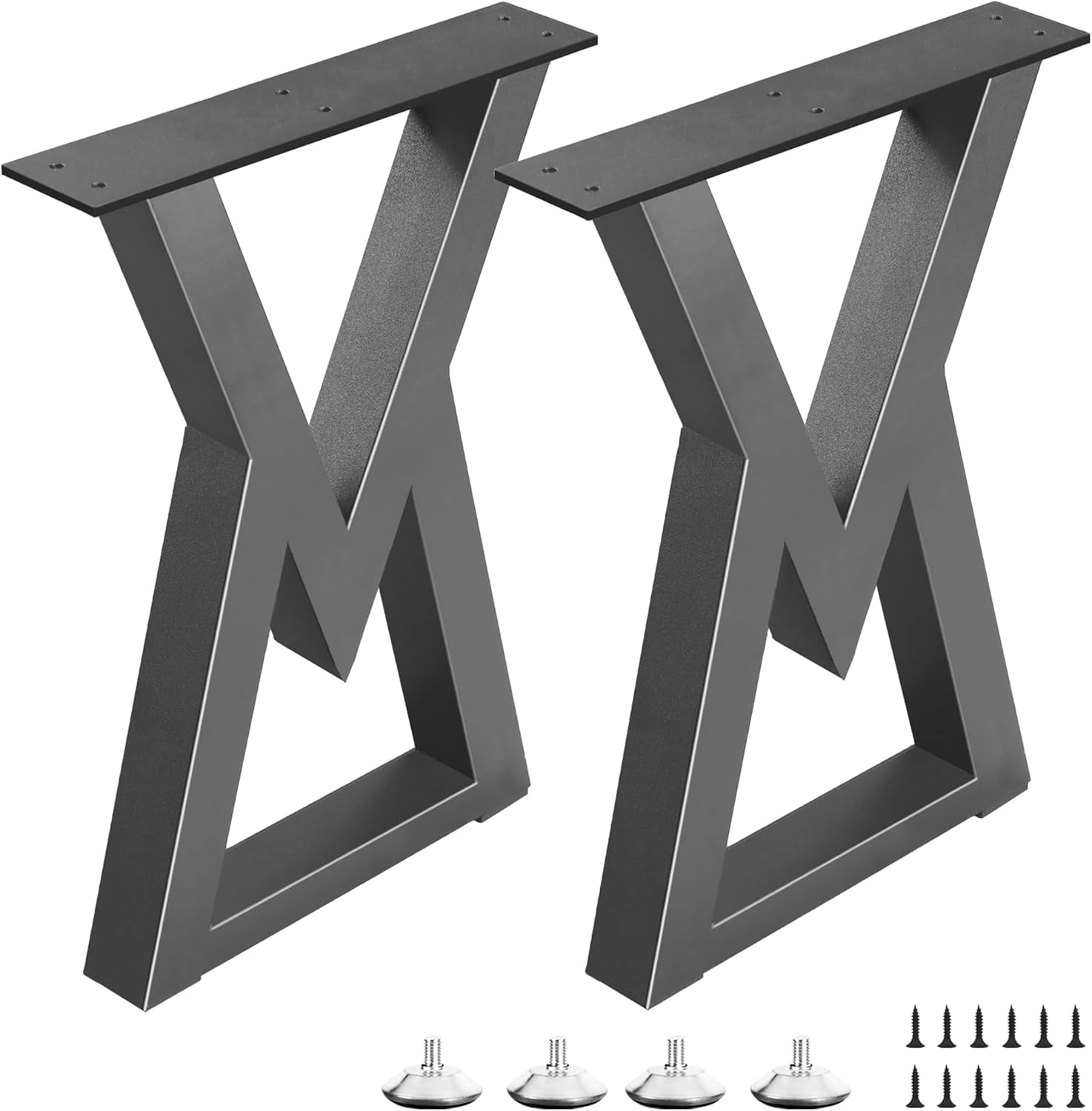 20 Inch Metal Coffee End & Side Table Legs Bench Legs, Diamond Shape ...