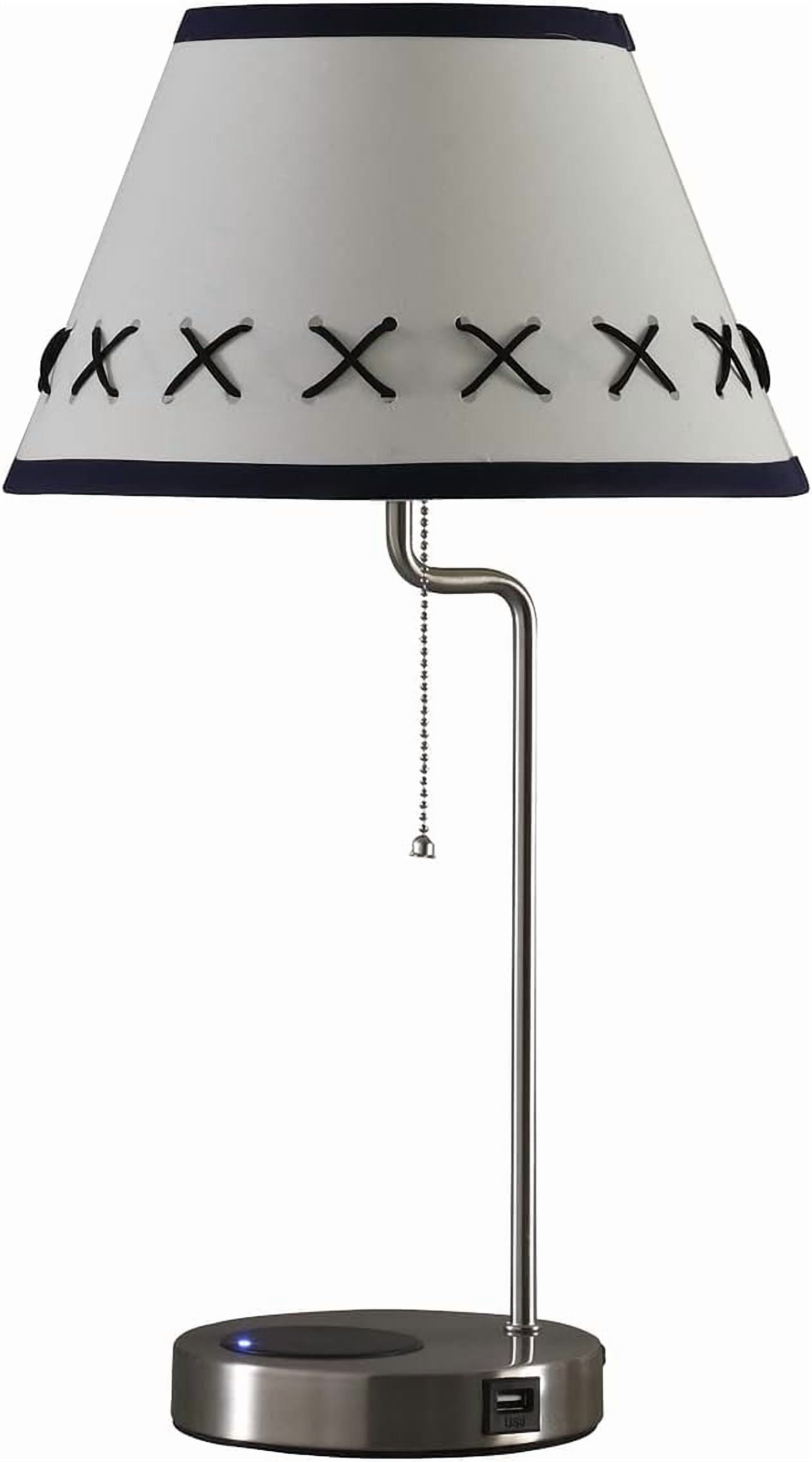 20-Inch Modern Craft Table Lamp w/USB/Charging Station - Walmart.com