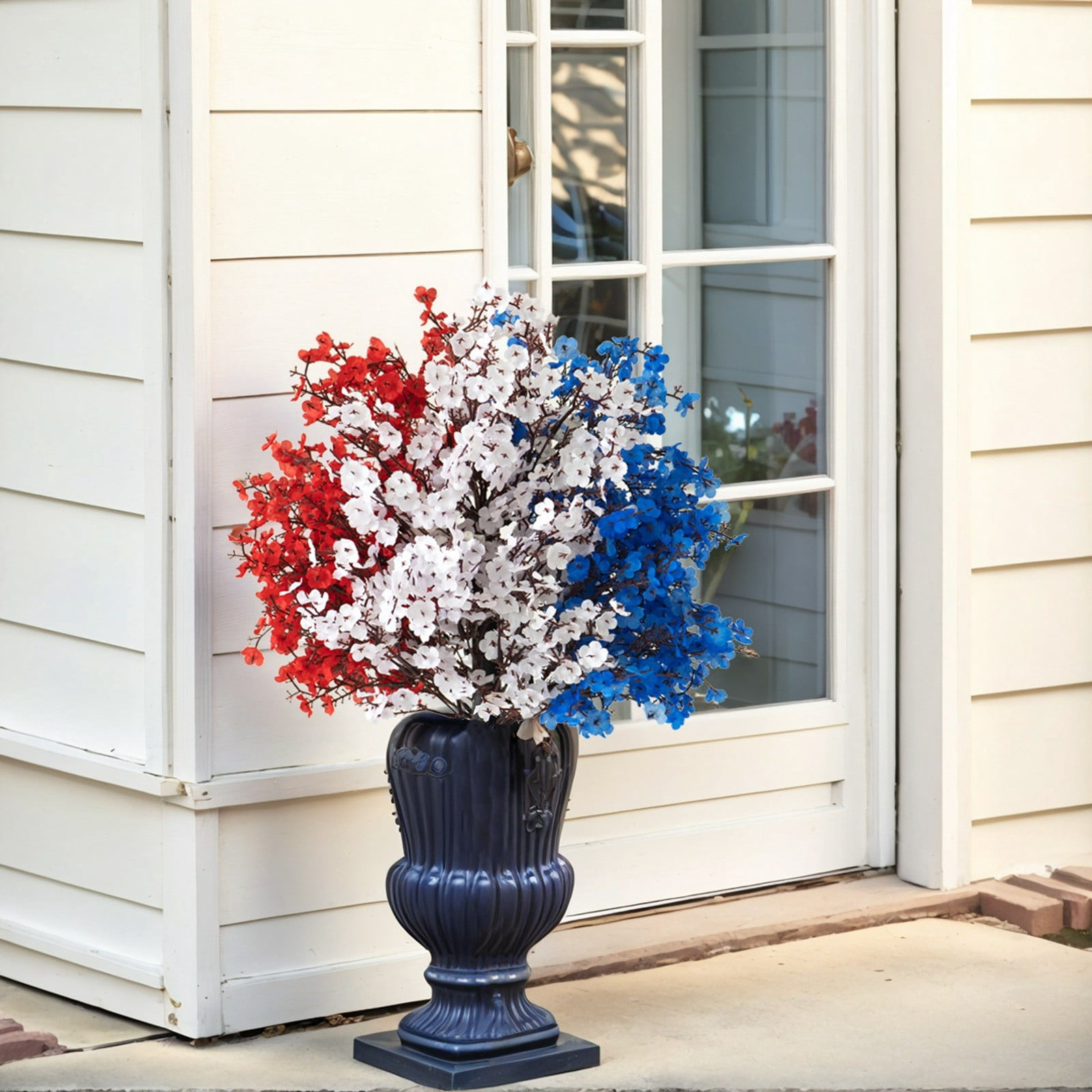 20 Inch Patriotic Topiary Ball Trees Artificial Outdoor 4th of July ...
