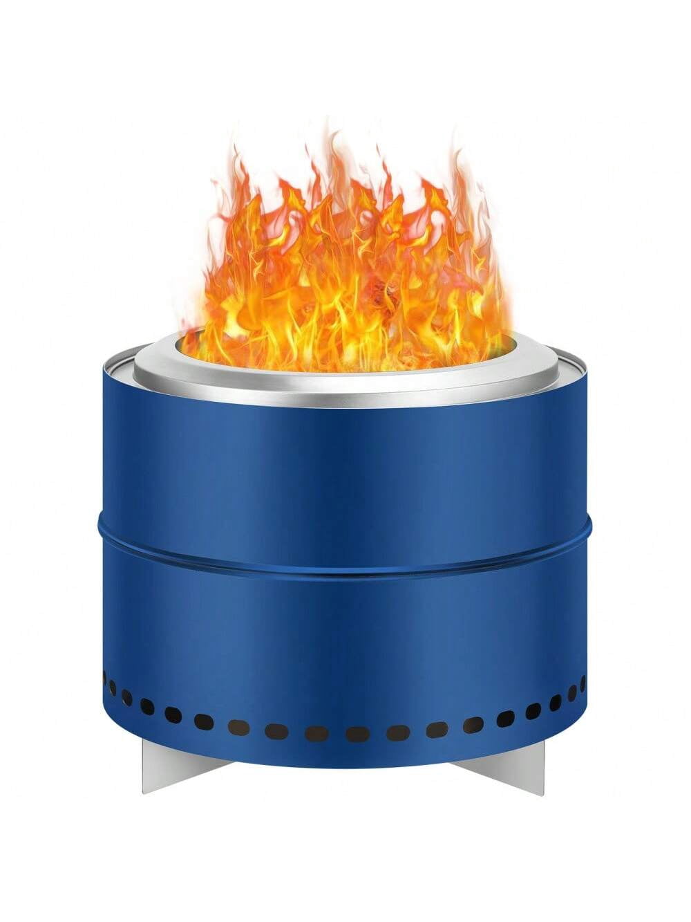 20 Inch Portable Smokeless Fire Pit With Stand - Stainless Steel ...