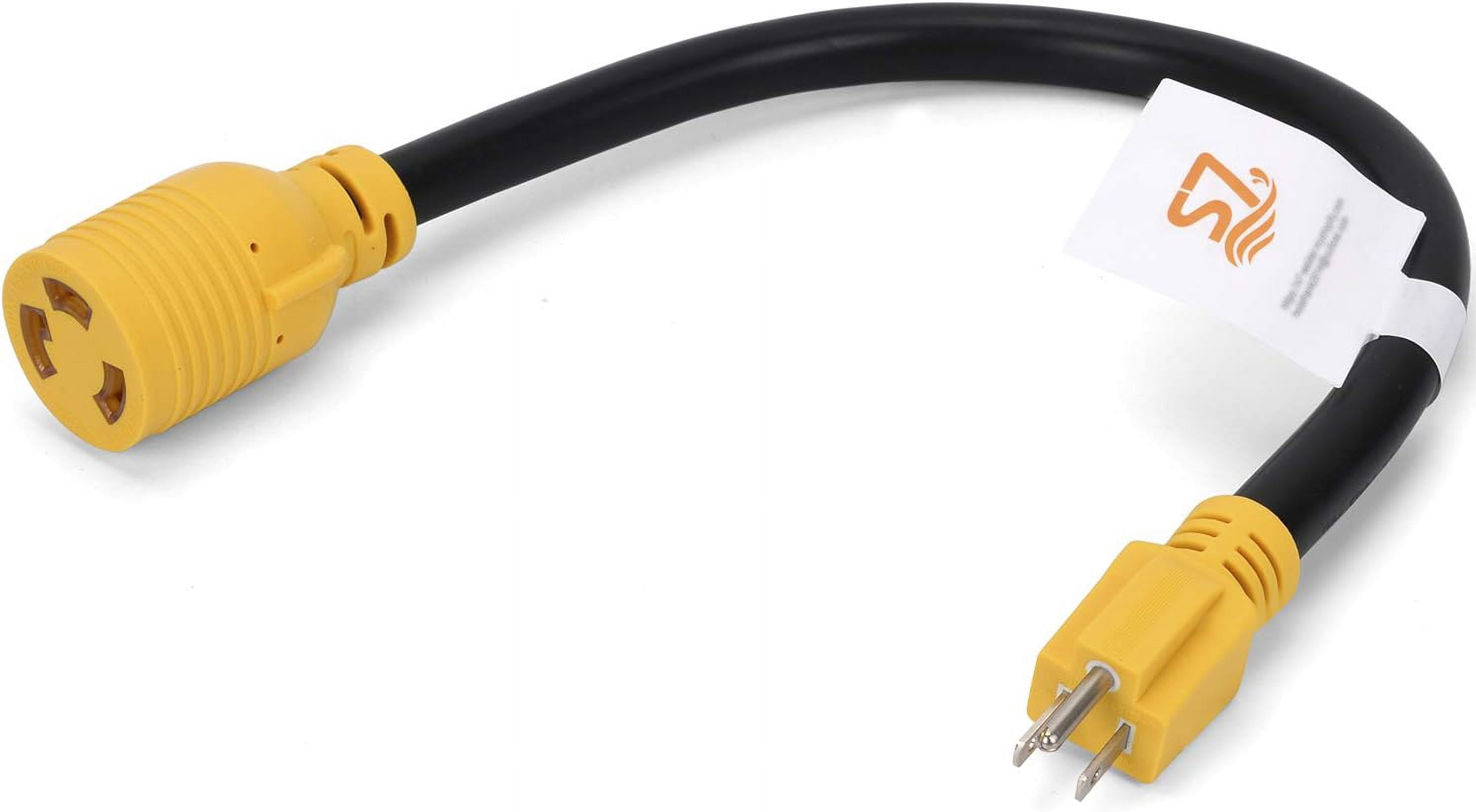 20-Inch Power Adapter Cord, 15A 5-15P Male to 30A L5-30R Female ...