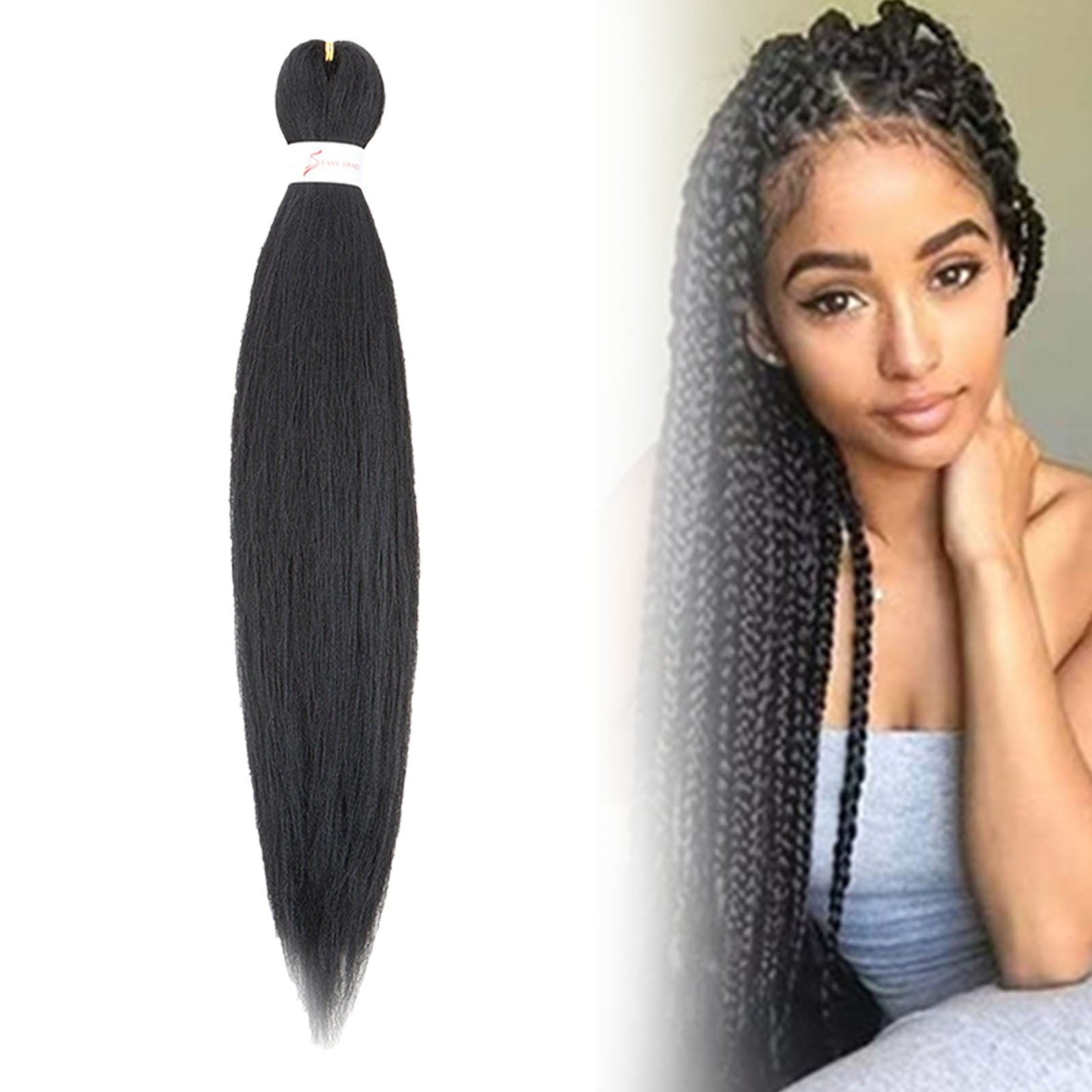 20 Inch Pre Braiding Synthetic Braids - Medium Length Box Braids, Hot ...