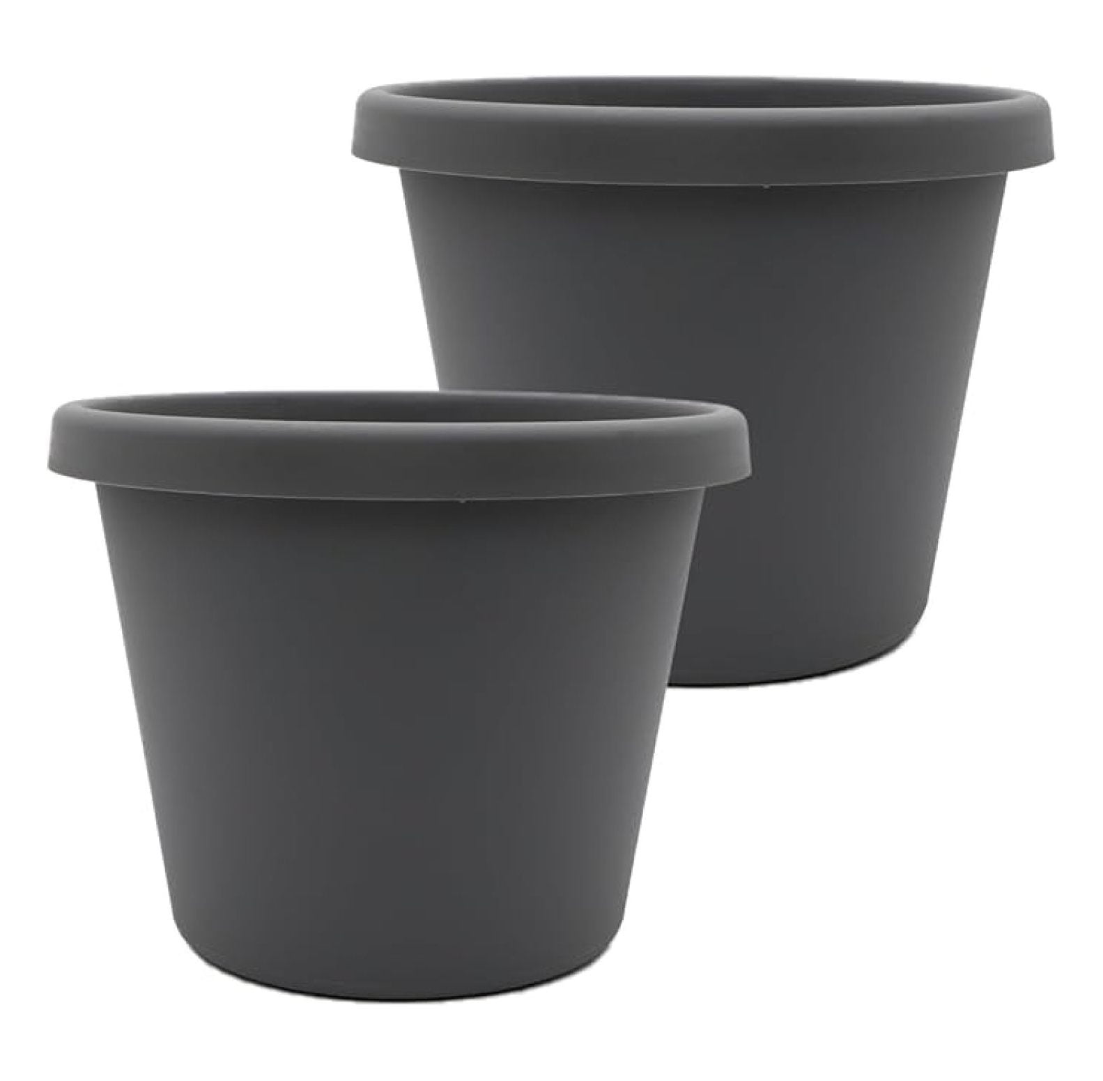 20 Inch Round Prima Planter - Large Plastic Plant Pot with Rolled Rim ...
