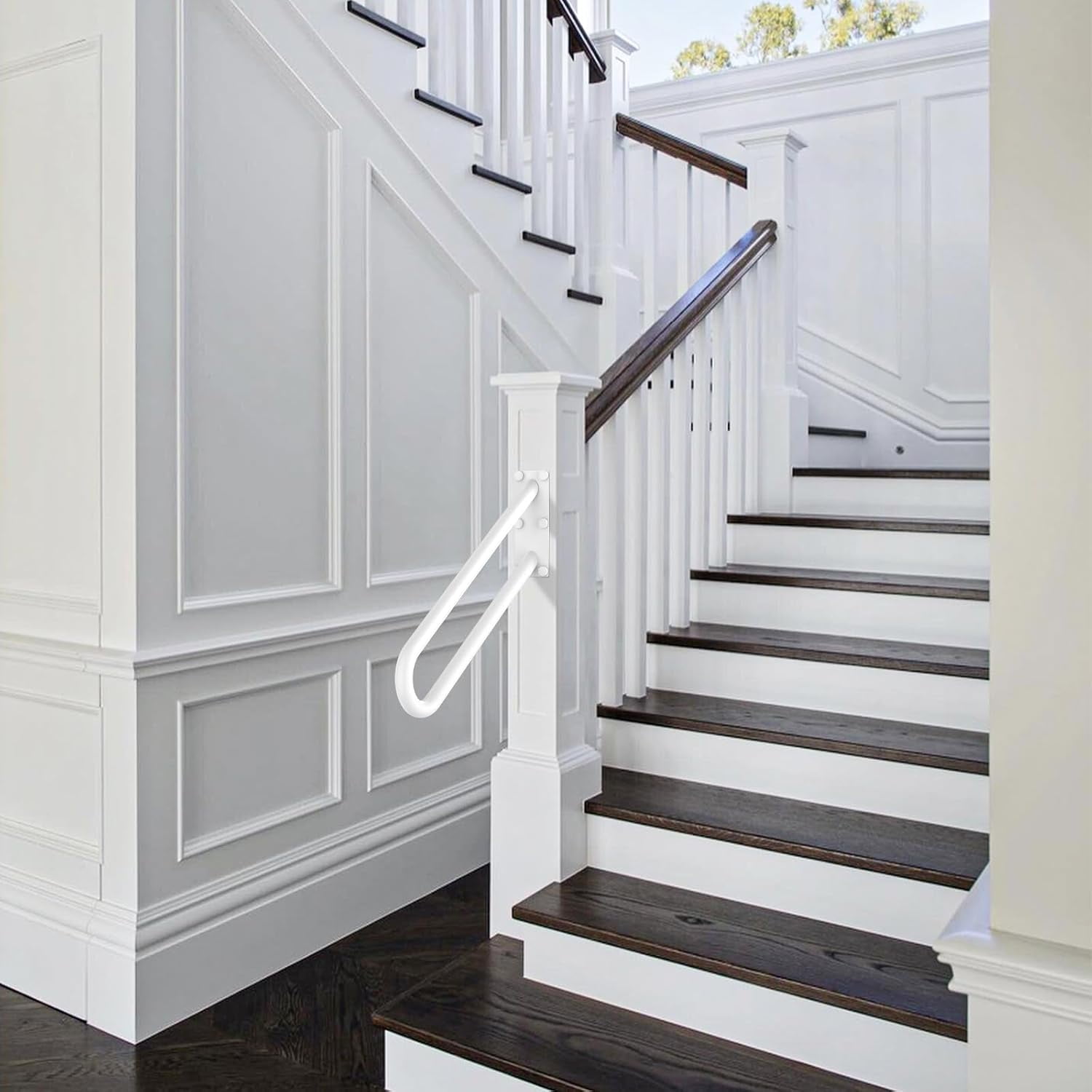 20 Inch Stainless Steel U Shaped Handrail for 1-3 Steps - Oil Rubbed ...