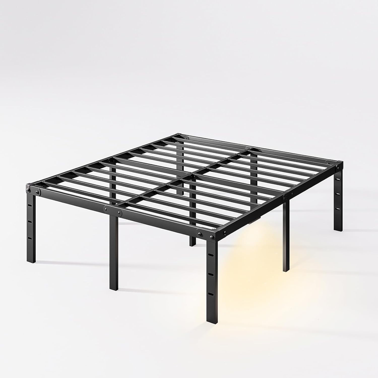 20 Inch Tall Bed Frame Full Size with LED Night Light, Metal Platform ...