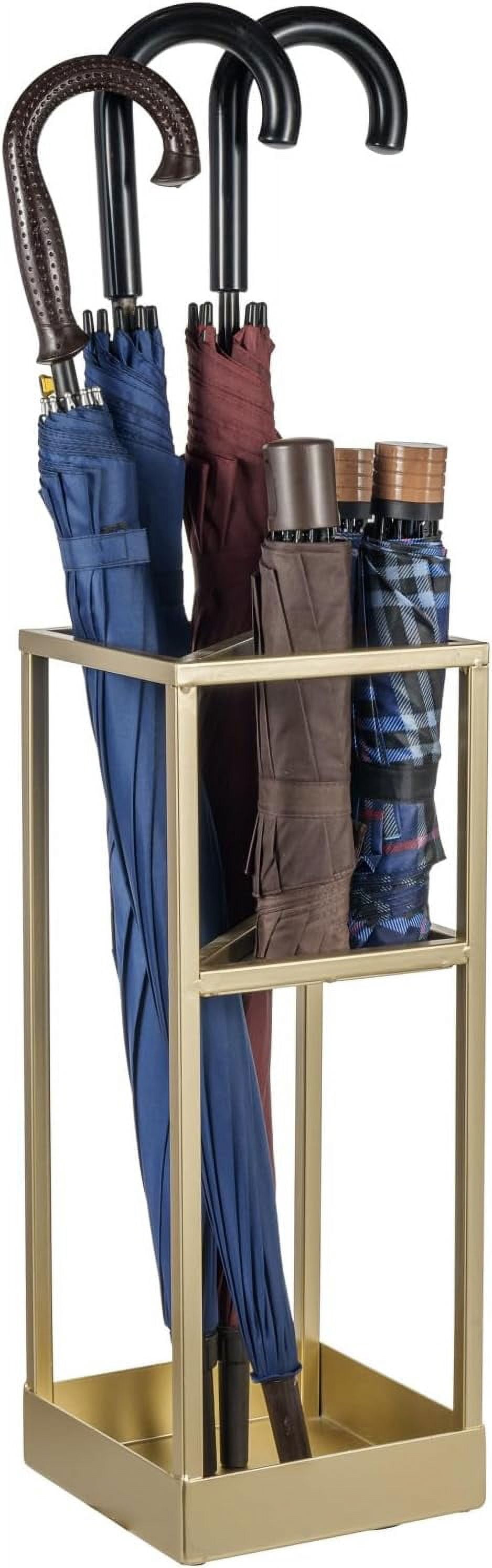 20 Inch Tall Modern Brass Tone Metal Geometric Freestanding Entryway ...