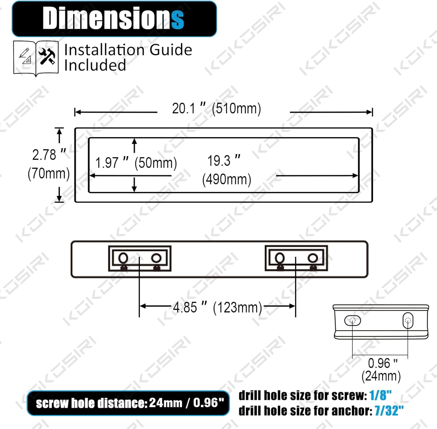 20 Inch Towel Bar Towel Rack Towel Holder Kitchen Towel Hanger Toilet ...