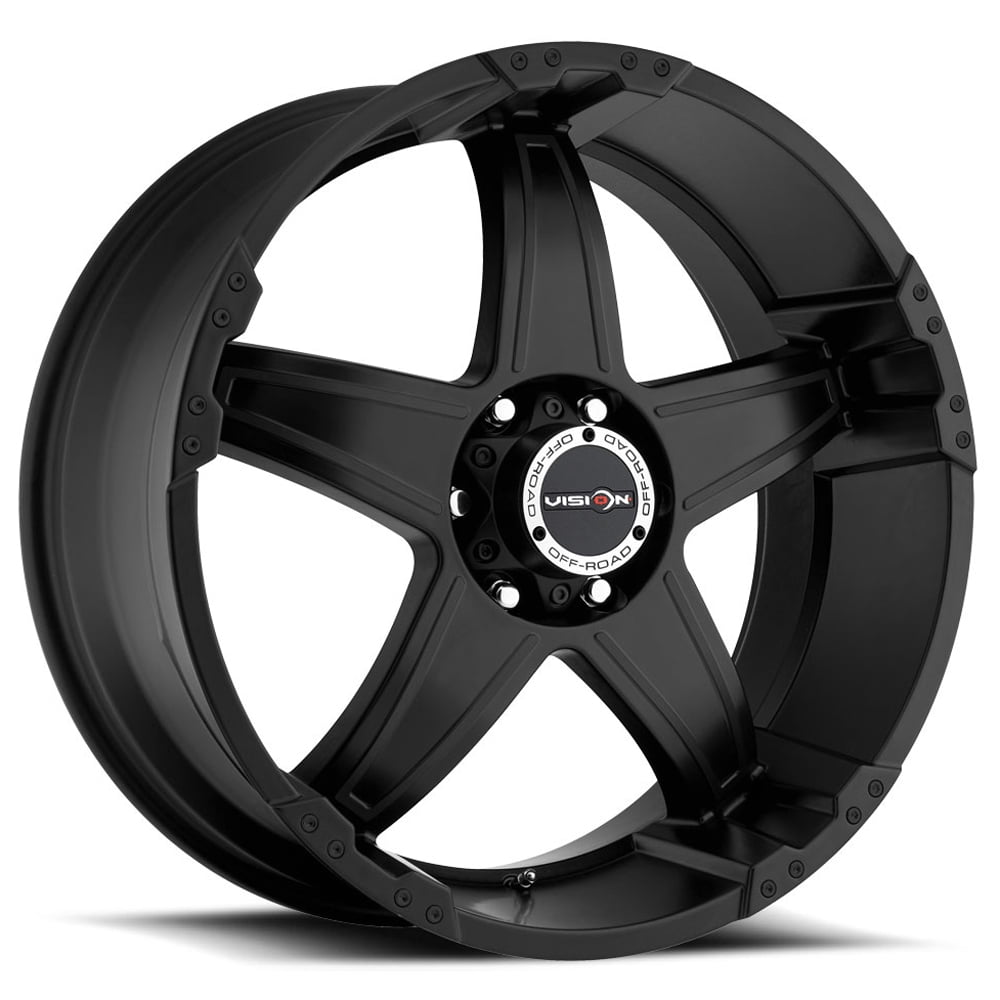 20" Inch Vision 395 Wizard 20x9 6x135 +25mm Matte Black Wheel Rim ...