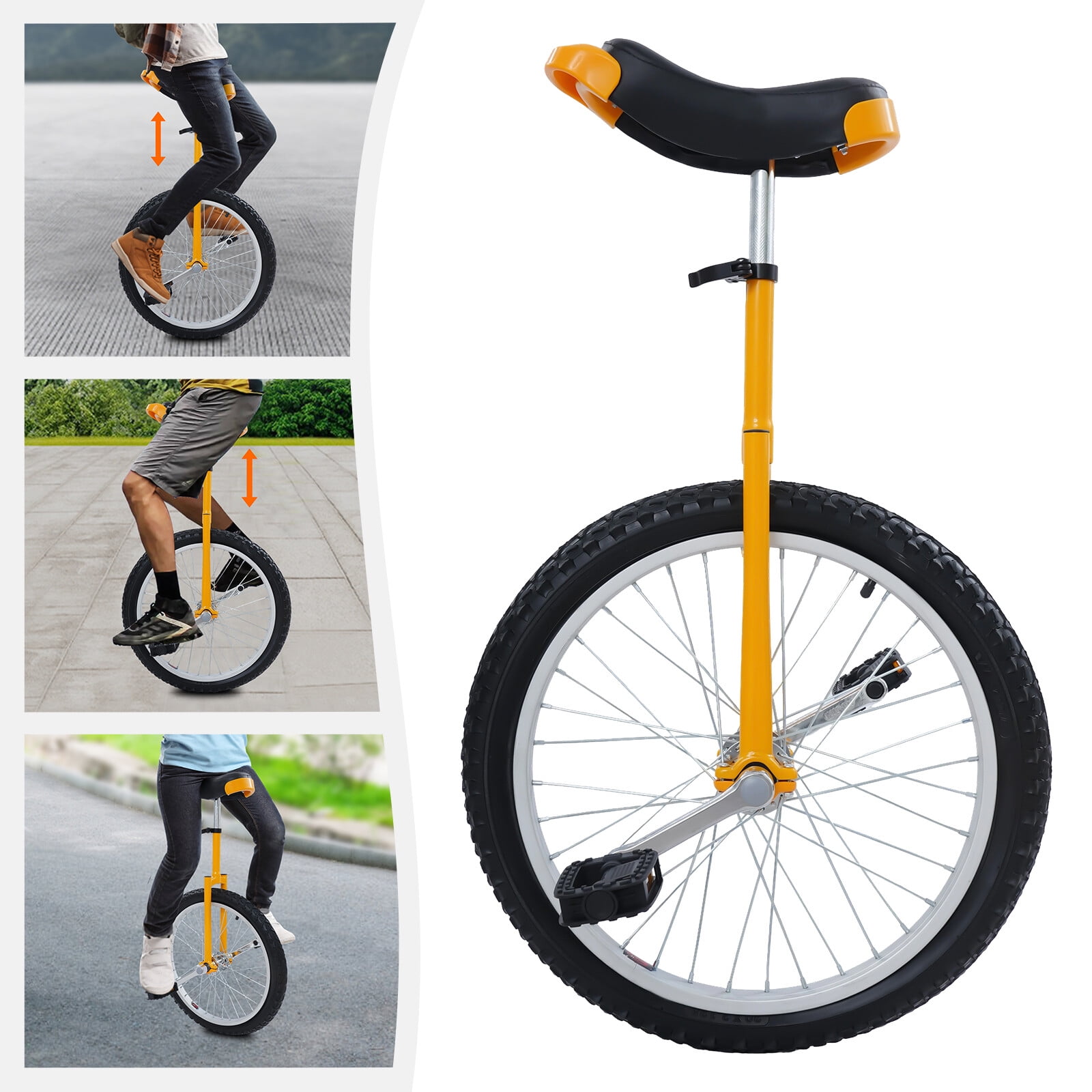 20 Inch Wheel Adjustable Unicycle for Adults & Kids, Unicycle Bike One ...