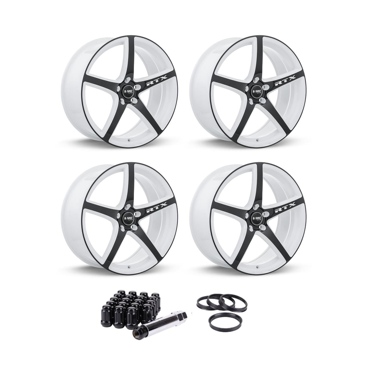 20 Inch White Black Rims (Set of 4) for 1998-2024 Honda Accord, RTX ...