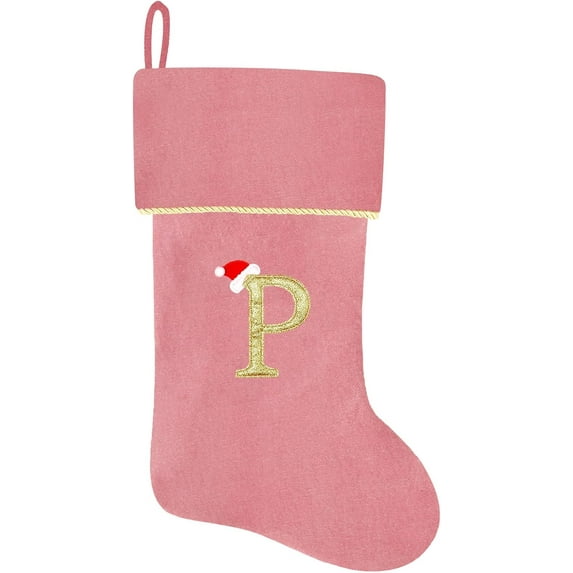 20 Inches Initial Monogram Christmas Stocking, Personalized Large ...