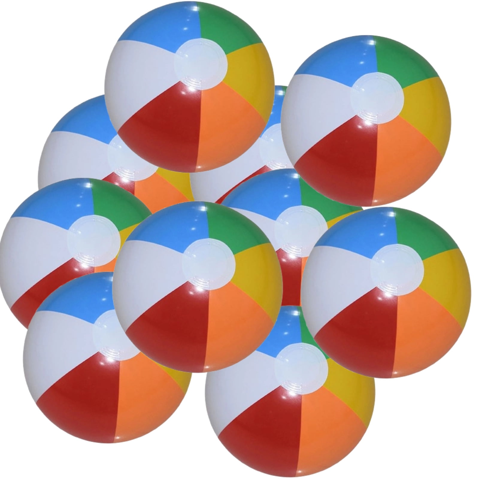20 Inches Large Beach Ball 10Pcs Inflatable Beachballs Pool Toys Summer ...