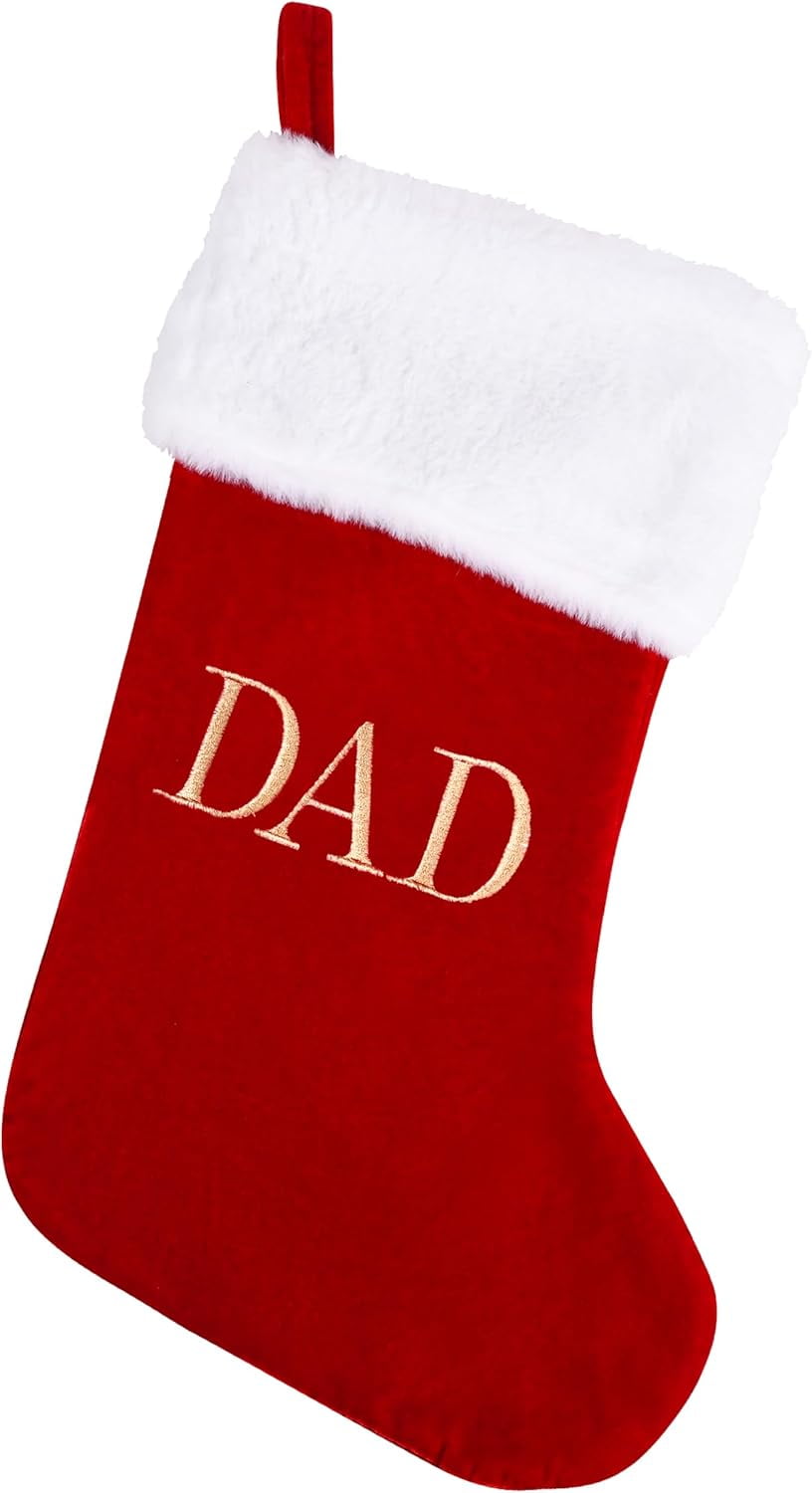 20 Inches Monogram Christmas Stockings with DAD Letters, Large Super ...