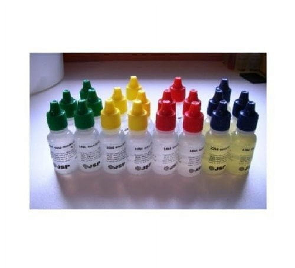 20 JSP Gold Analyzer Test Acids- 10k, 14k, 18k, 22k 5 Bottles of Each ...