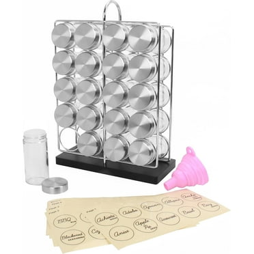 McCormick Gourmet Three Tier Wood 24 Piece Spice Rack, 27.6 oz Box ...