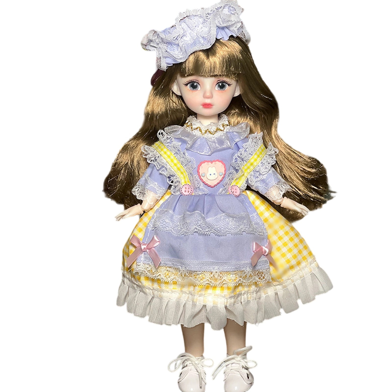 20-Joint Articulated Base Body Doll, Hand-Painted Lip Makeup and ...