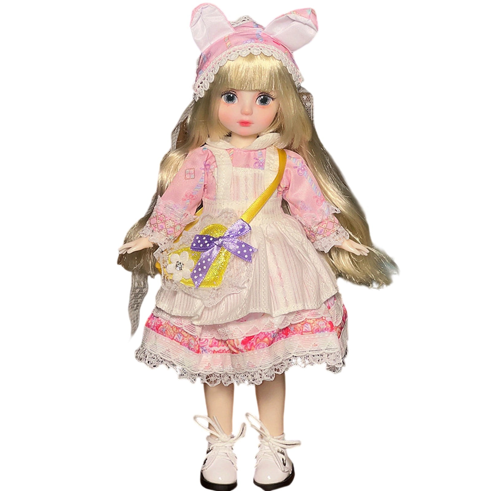 20-Joint Articulated Base Body Doll, Hand-Painted Lip Makeup and ...