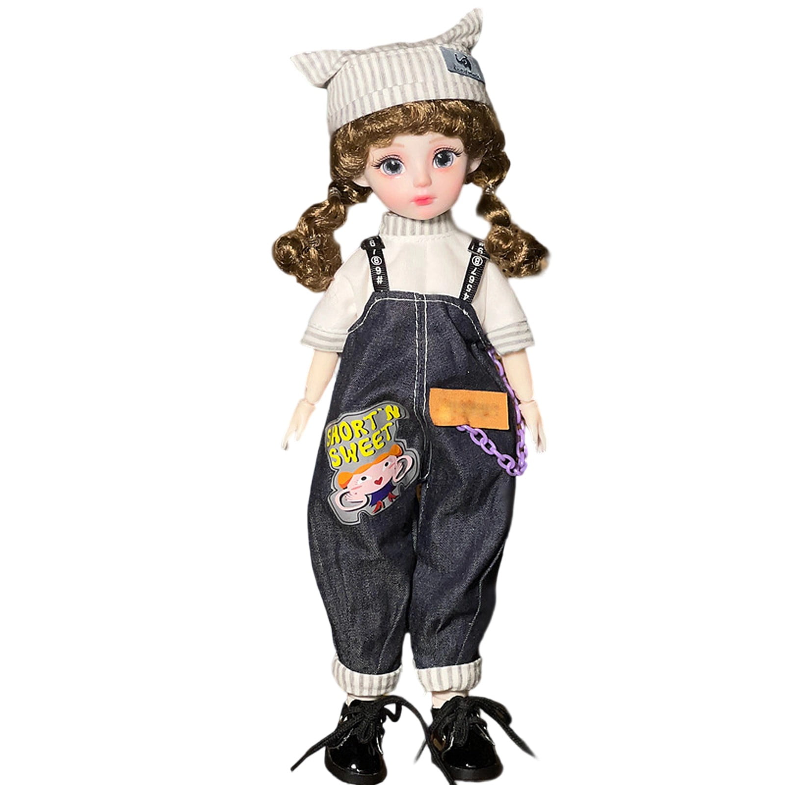 20-Joint Articulated Base Body Doll, Hand-Painted Lip Makeup and ...