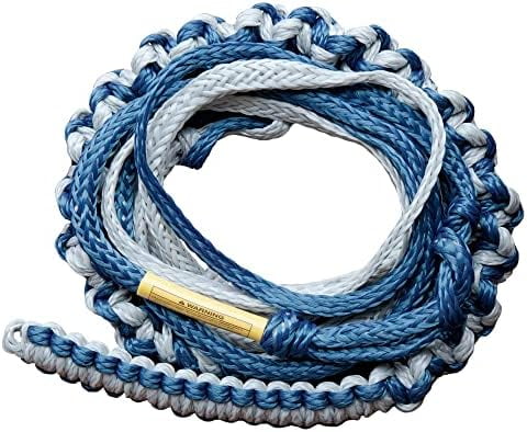 20' Knotted Wakesurf Rope with Braided Hand Grip, Low-Stretch ...