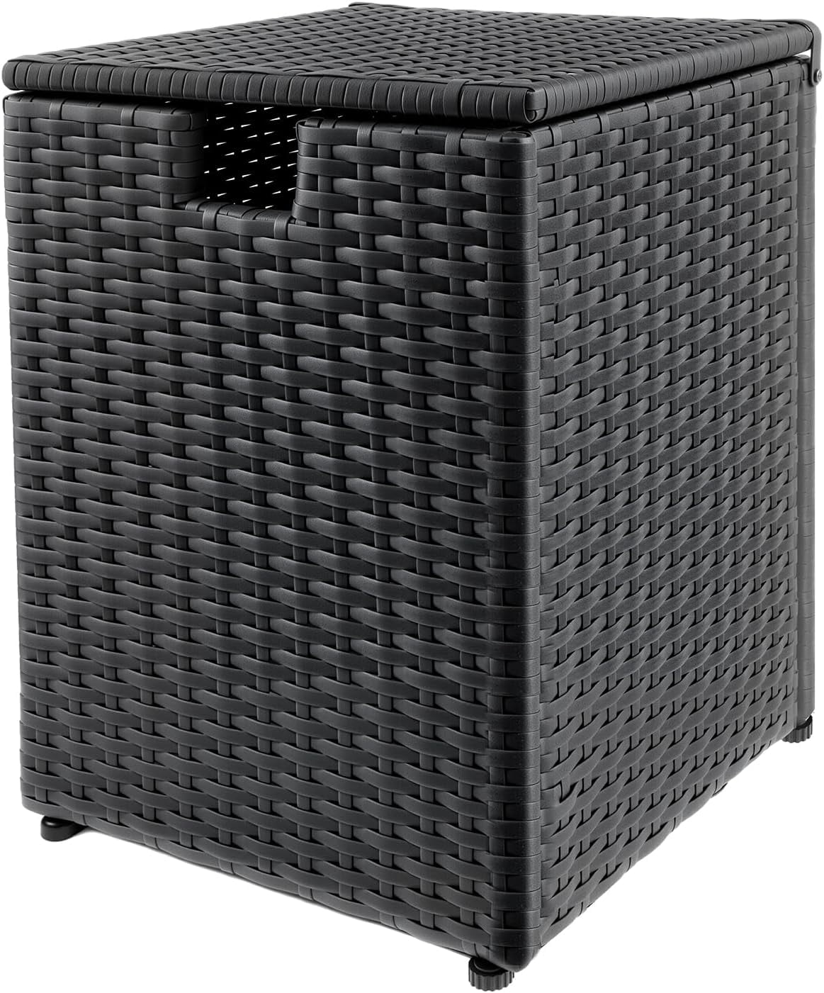 20 LB Wicker Propane Tank Cover Table, Weatherproof Outdoor Propane ...