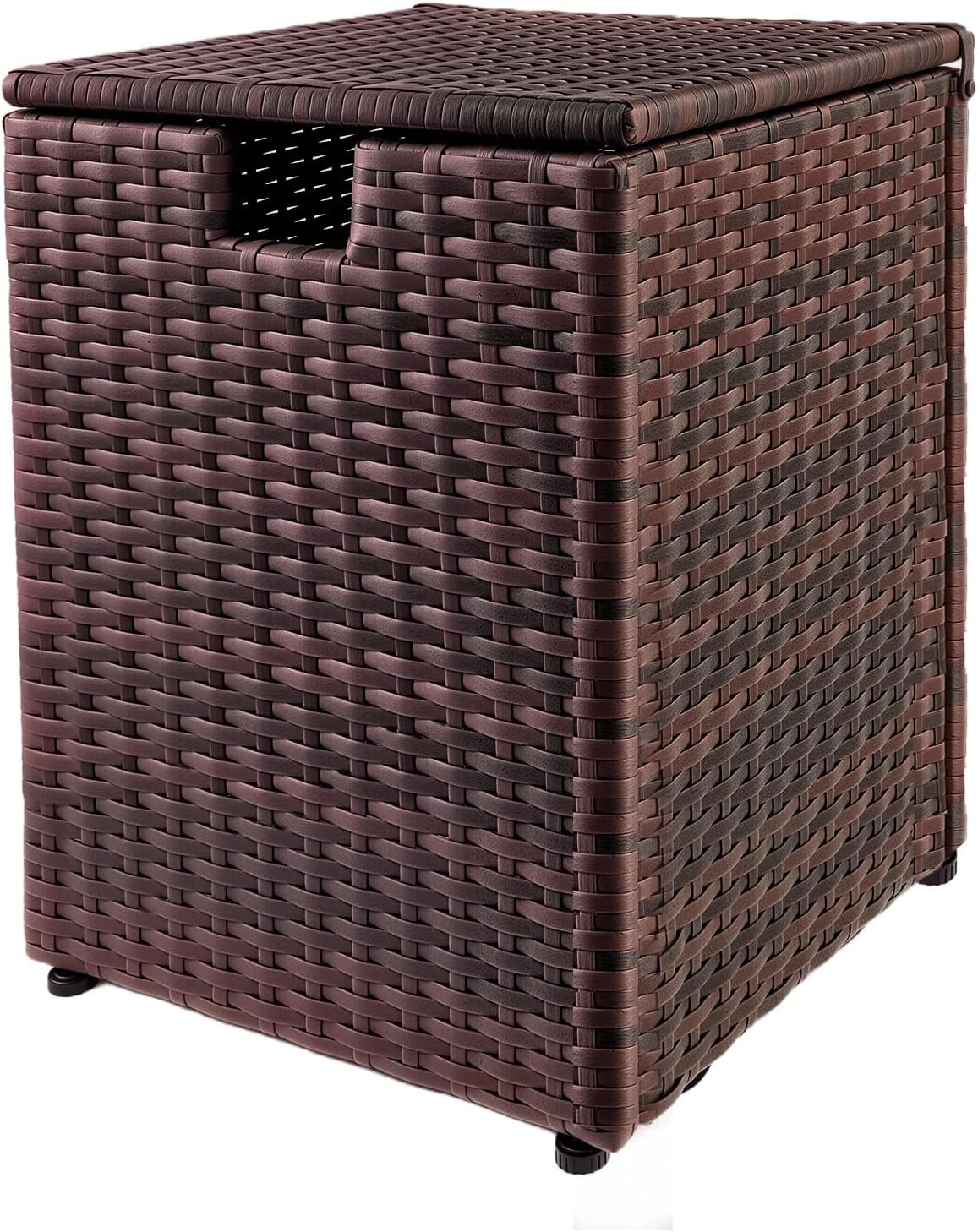 20 LB Wicker Propane Tank Cover Table, Weatherproof Outdoor Propane ...