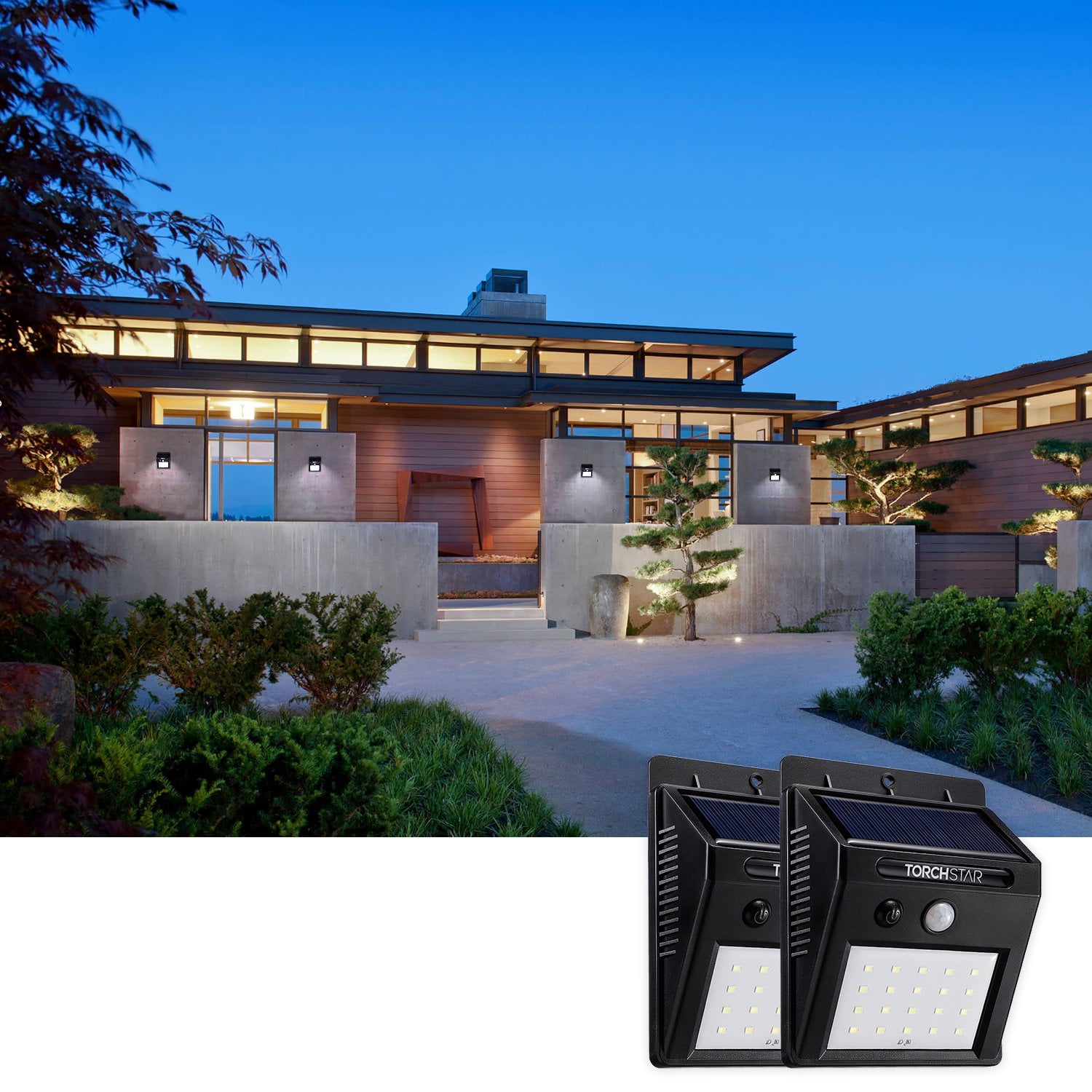 20 LED 320lm Outdoor LED Solar Motion Sensor Lights, Wireless Outdoor ...