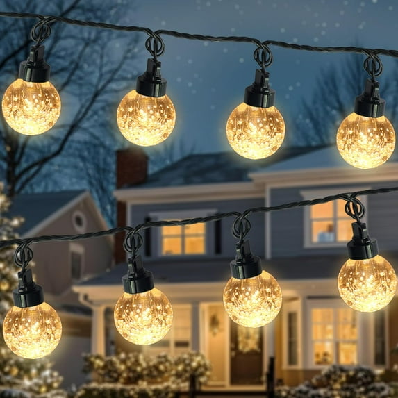 20 LED 41FT Globe Ball String Lights, G40 Bubble Ball Fairy String ...