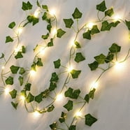 KASZOO 84Ft 12 Pack Artificial Ivy Garland with 80 LED Light, Faux ...