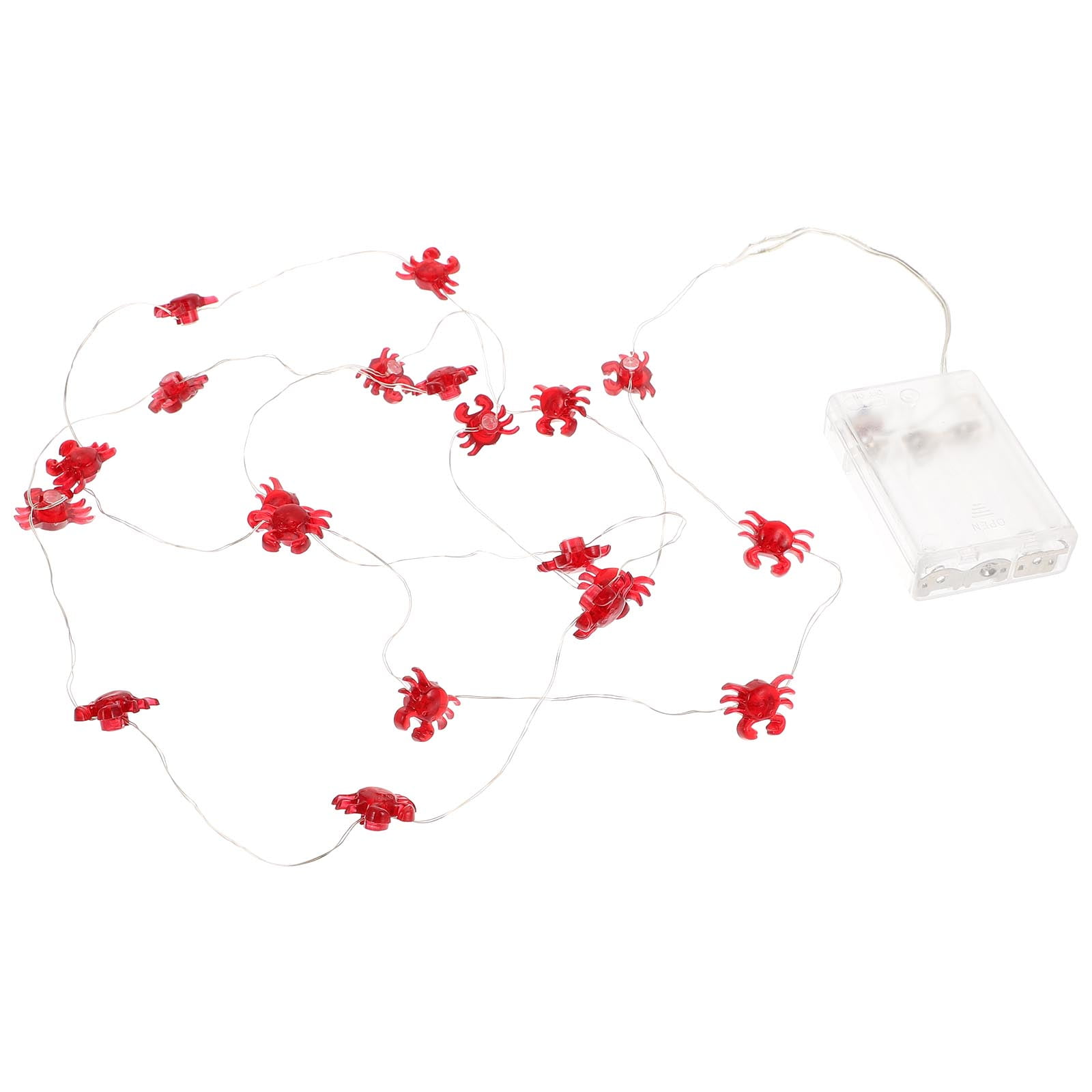 20 LED Scene Crab Light Decor Operate Fairy Lights Child Seaside Red ...