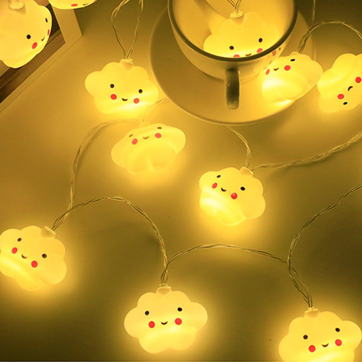 20 LED battery powered Room lights Cute rainbow/cloud/star shape lights ...