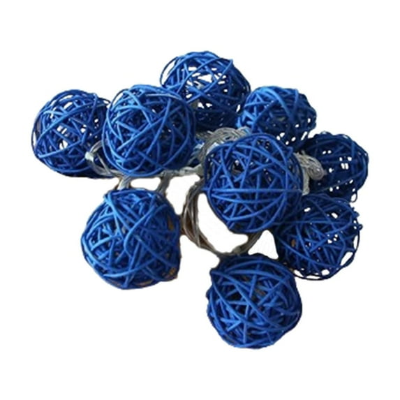 20 LEDs Rattan Ball Light String 9.8ft USB Operated Vine Woven Balls ...