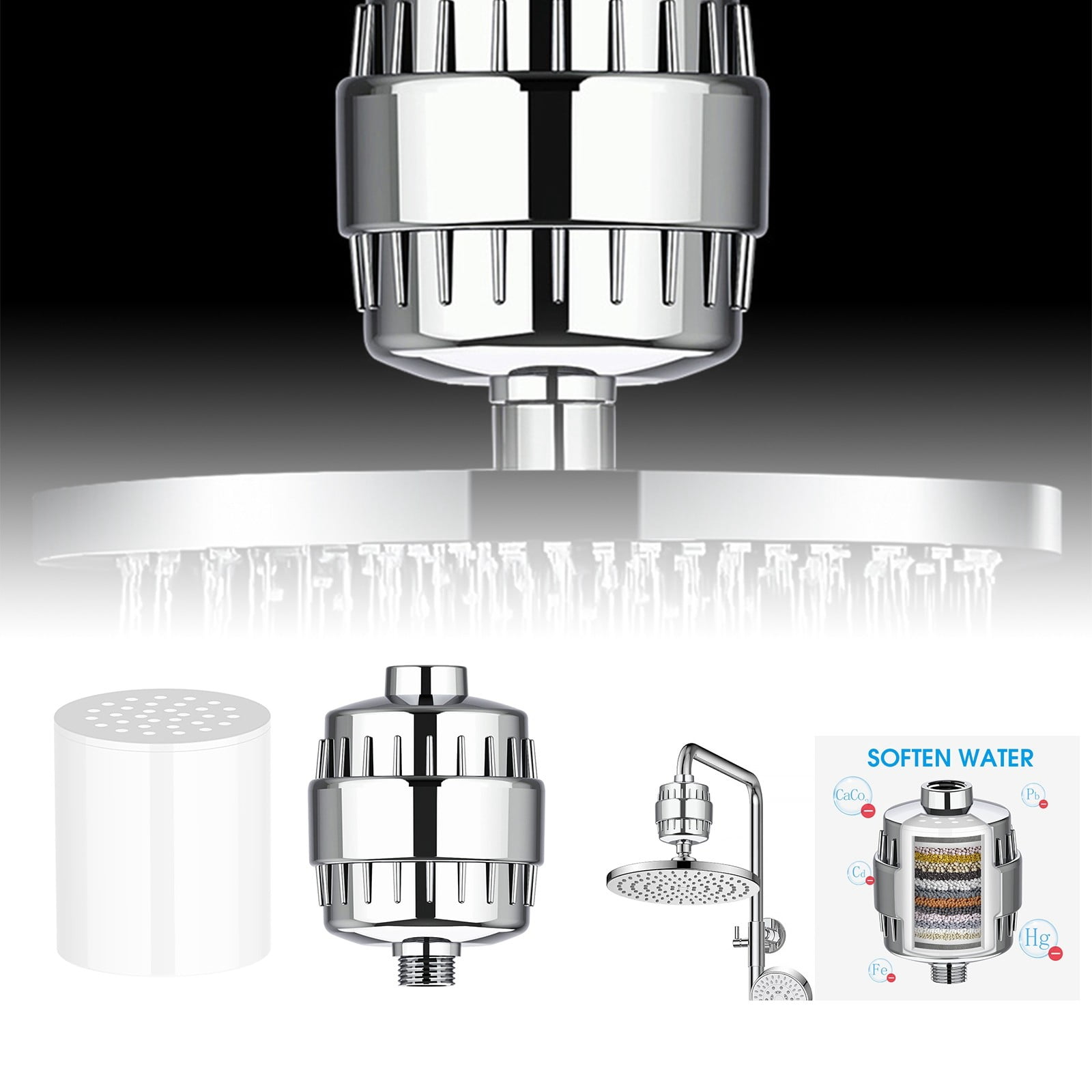 20 Layer Water Purifier Household Water Heater Filter Showerhead Shower ...