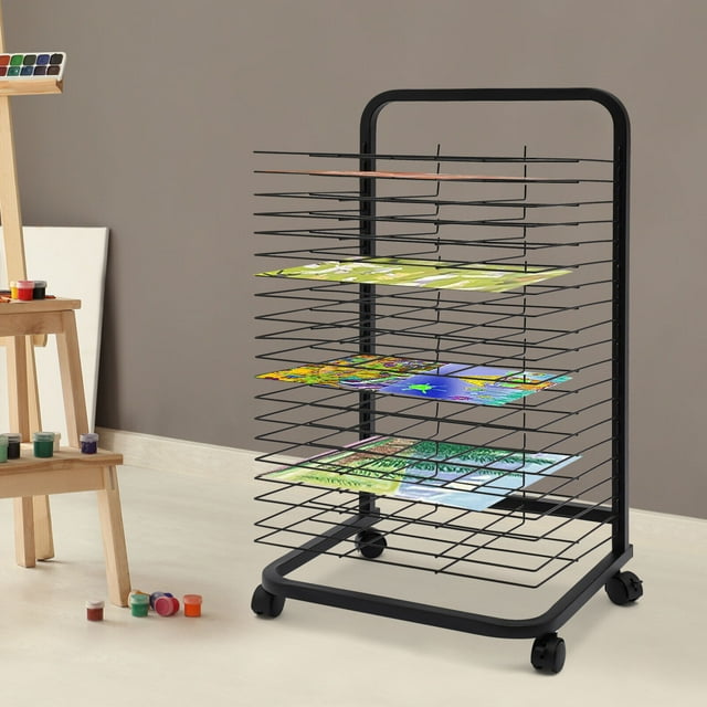 20 Layers Art Drying Rack for Classroom | Functional & Mobile Paint ...