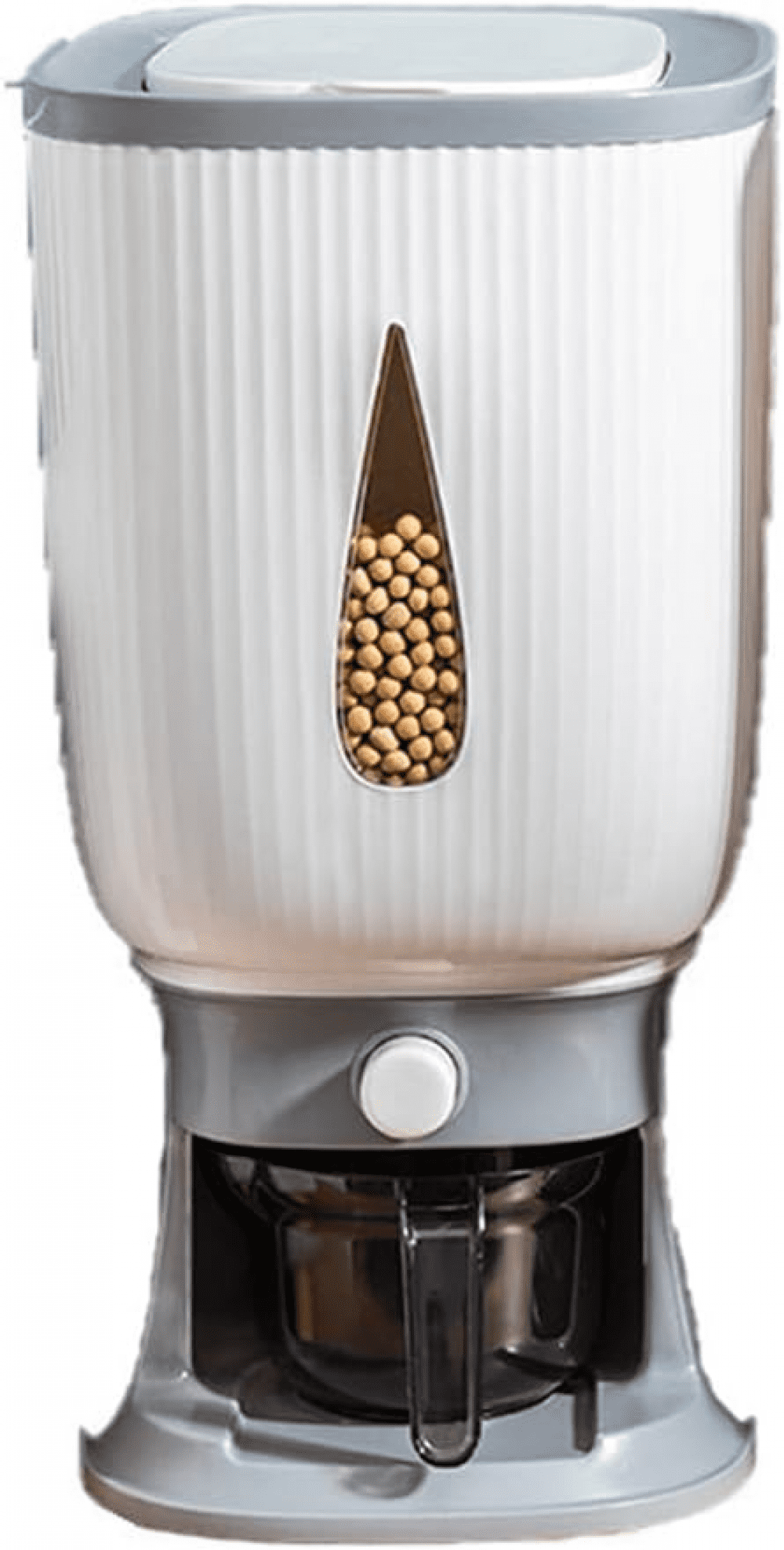 20 Lbs Rice Dispenser with Lid Measuring Cylinder Moisture Proof ...