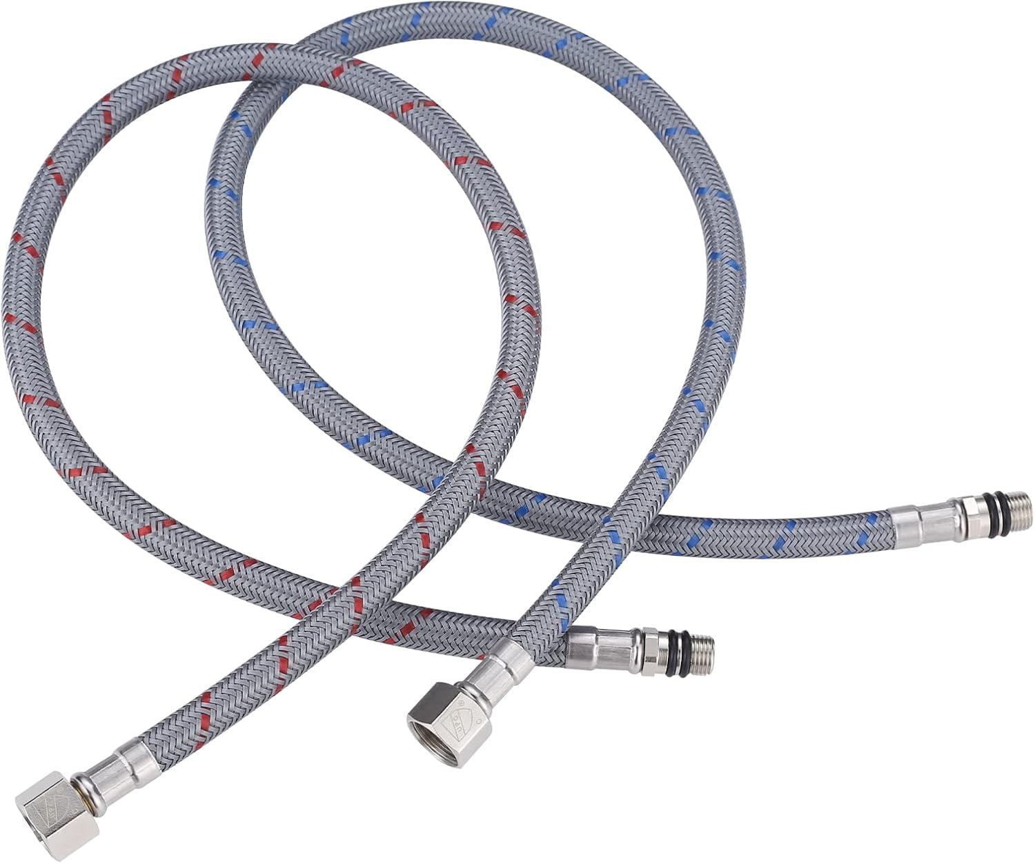 20" Length Faucet Supply Line, Bathroom Kitchen Faucet Lines Braided ...