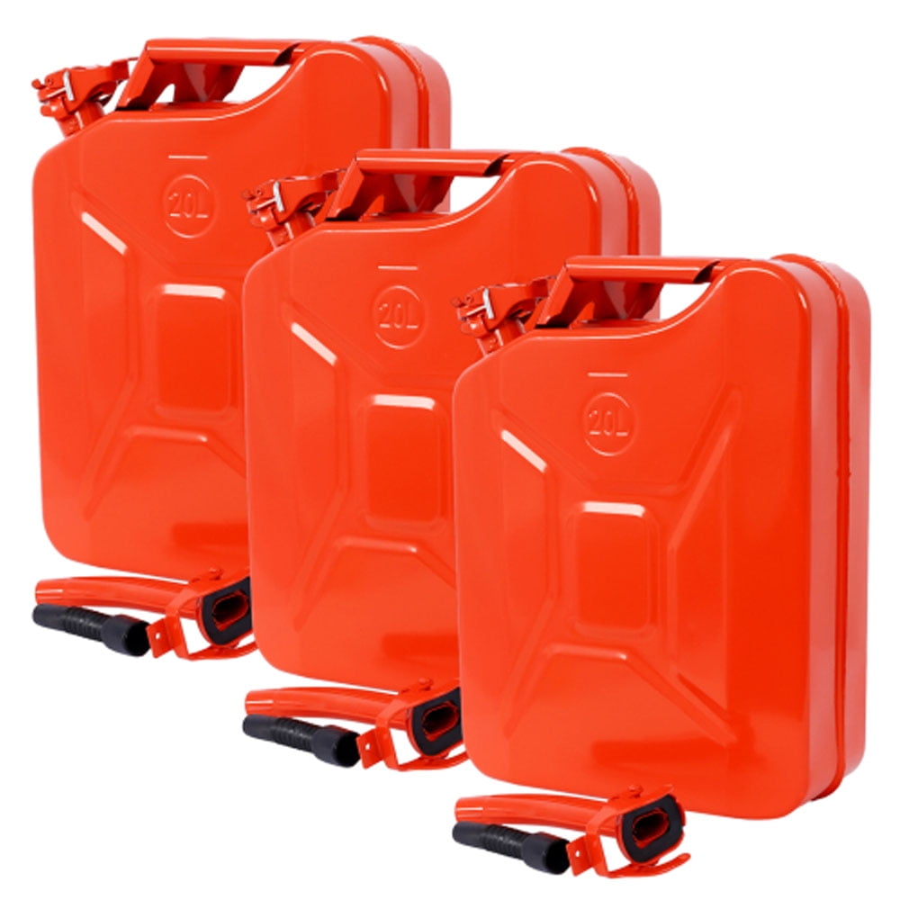 20 Liter Jerry Fuel Can with Flexible Spout 3pcs/set - Red - Walmart.com