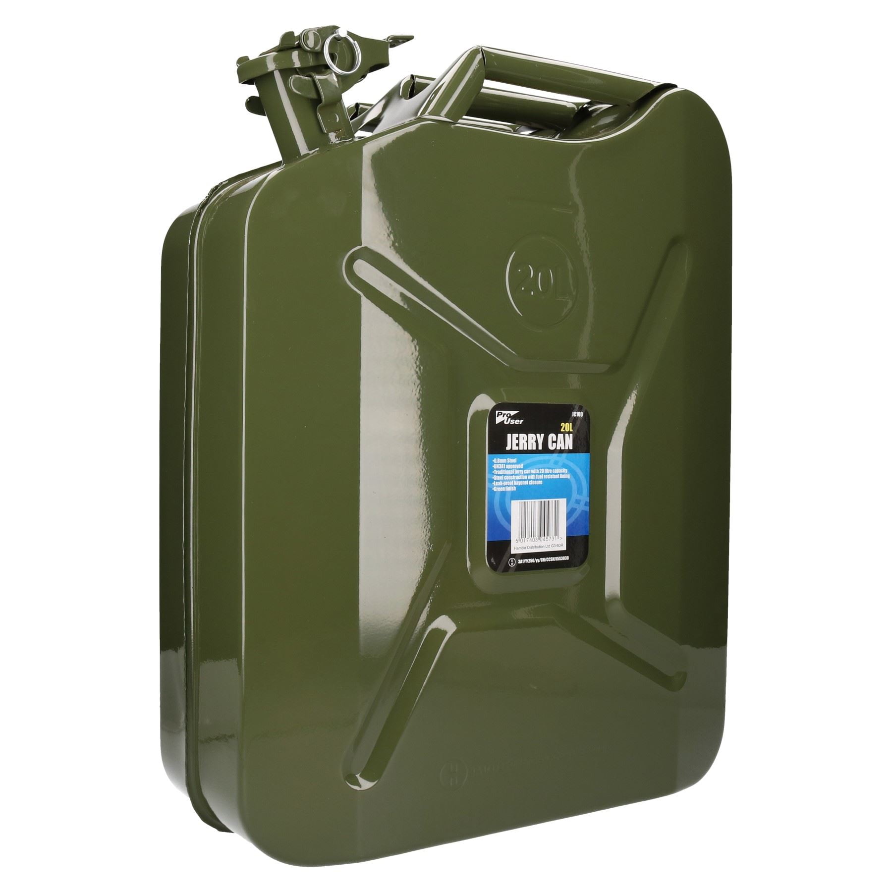 20 Litres Metal Fuel Jerry Can Holder Storage for Petrol Diesel Oil ...