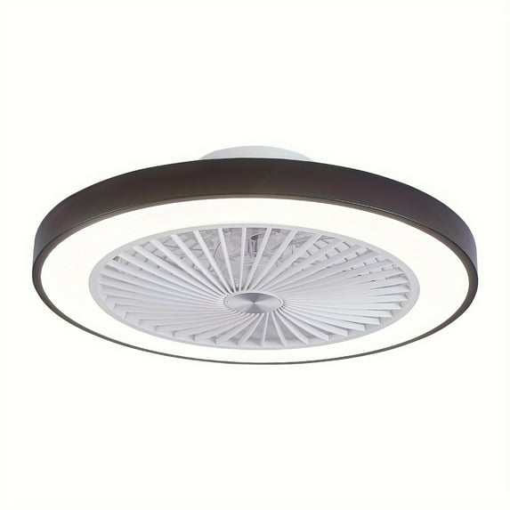 20" Low Profile Flush Mount Ceiling Fan with Light - 6 Speeds, 4000LM ...