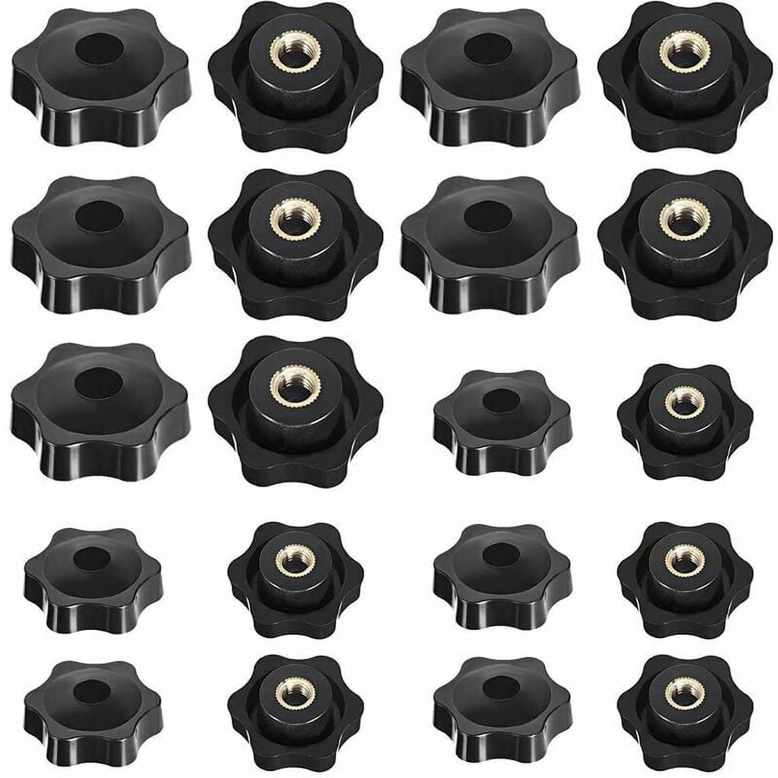 20 M6 And M8 Star Shaped Knobs With Internal Thread, Knurled Knobs, Star Shaped Head Clamping ...
