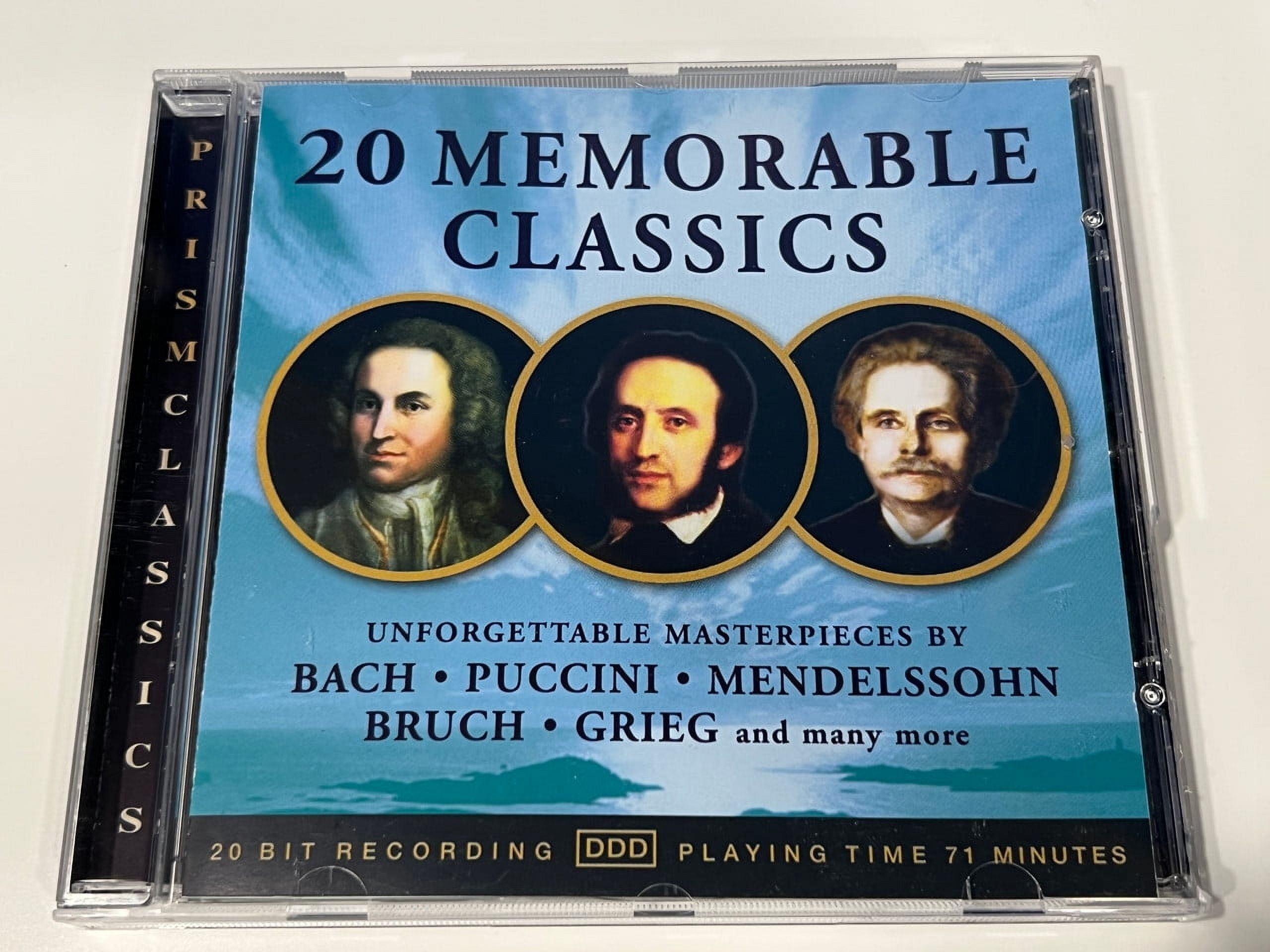 20 Memorable Classics - Unforgettable Masterpieces by Renowned Composers (CD) - Walmart.com