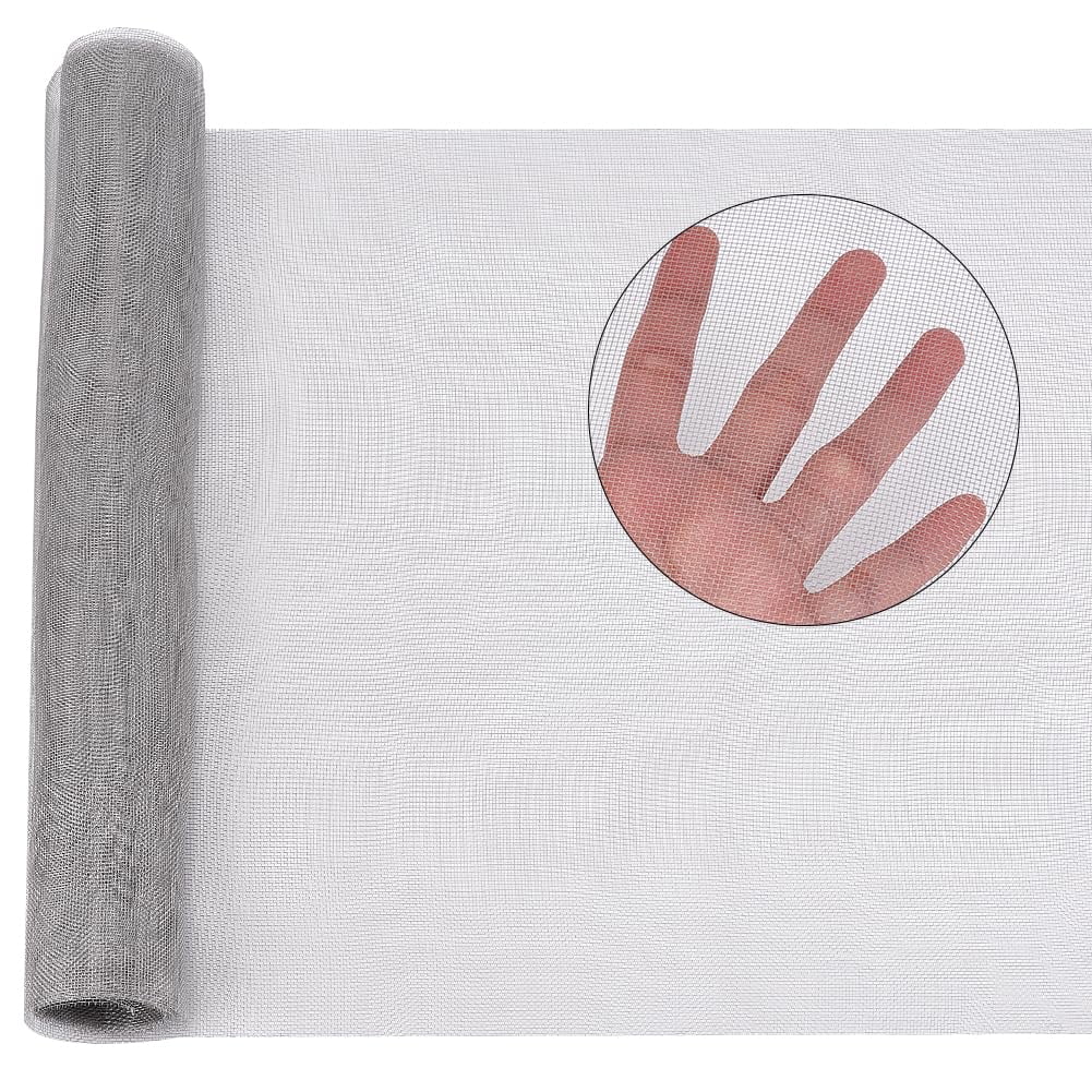 20 Mesh 304 Stainless Steel Woven Wire Vent Screen Roll 15.7x118 inch ...