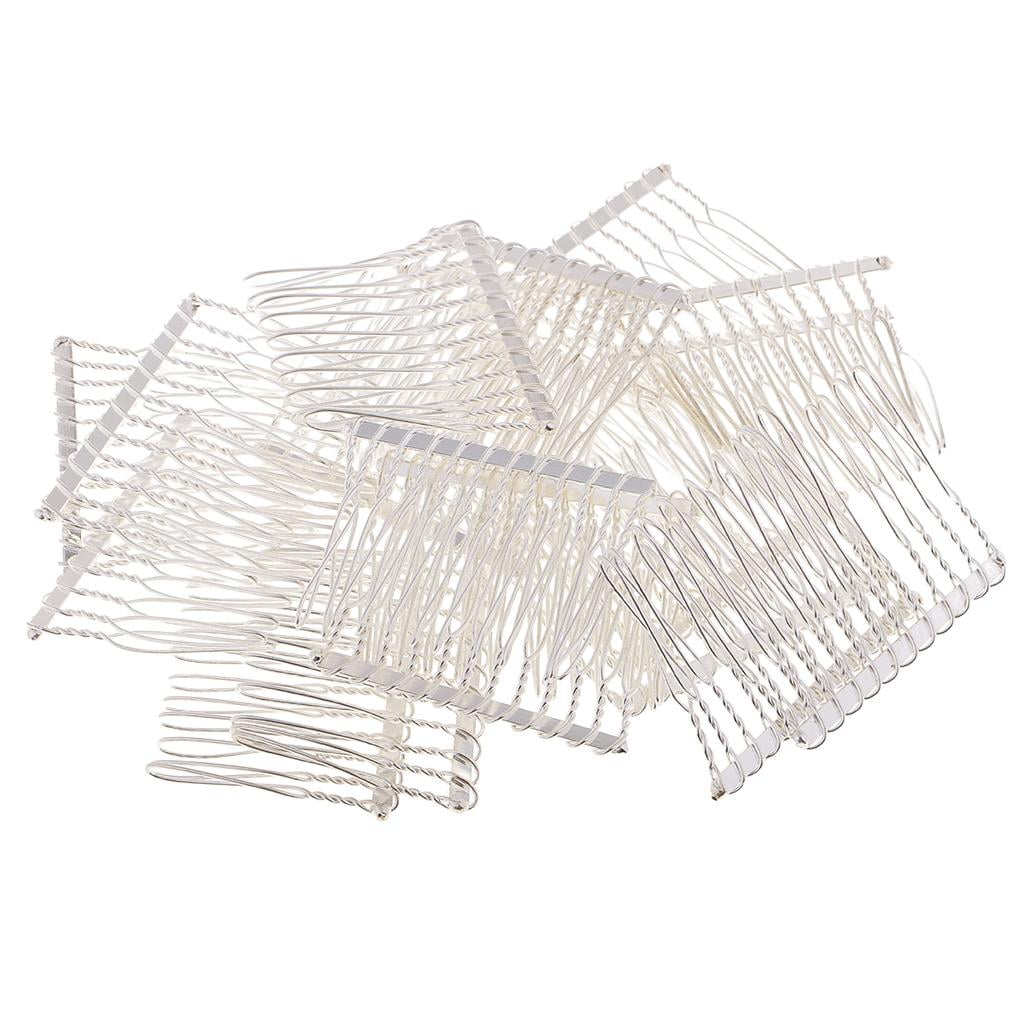 20 Metal Plain Hair Combs Slides Side Combs Wedding Bridal Comb ...