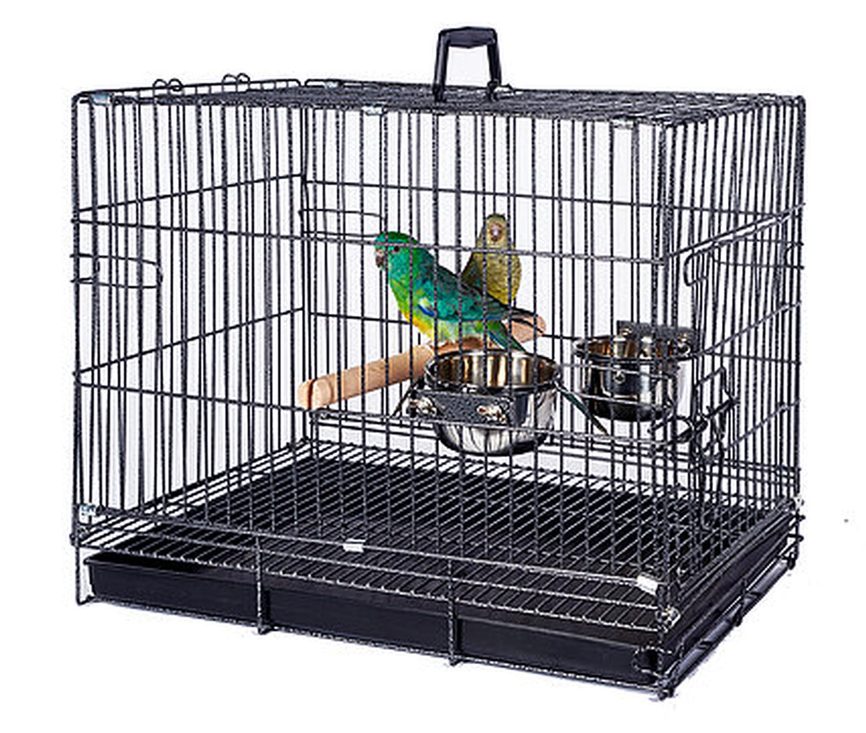 20" Metal Portable Bird Parrot Travel Veterinary Carrier Wire Cage with ...