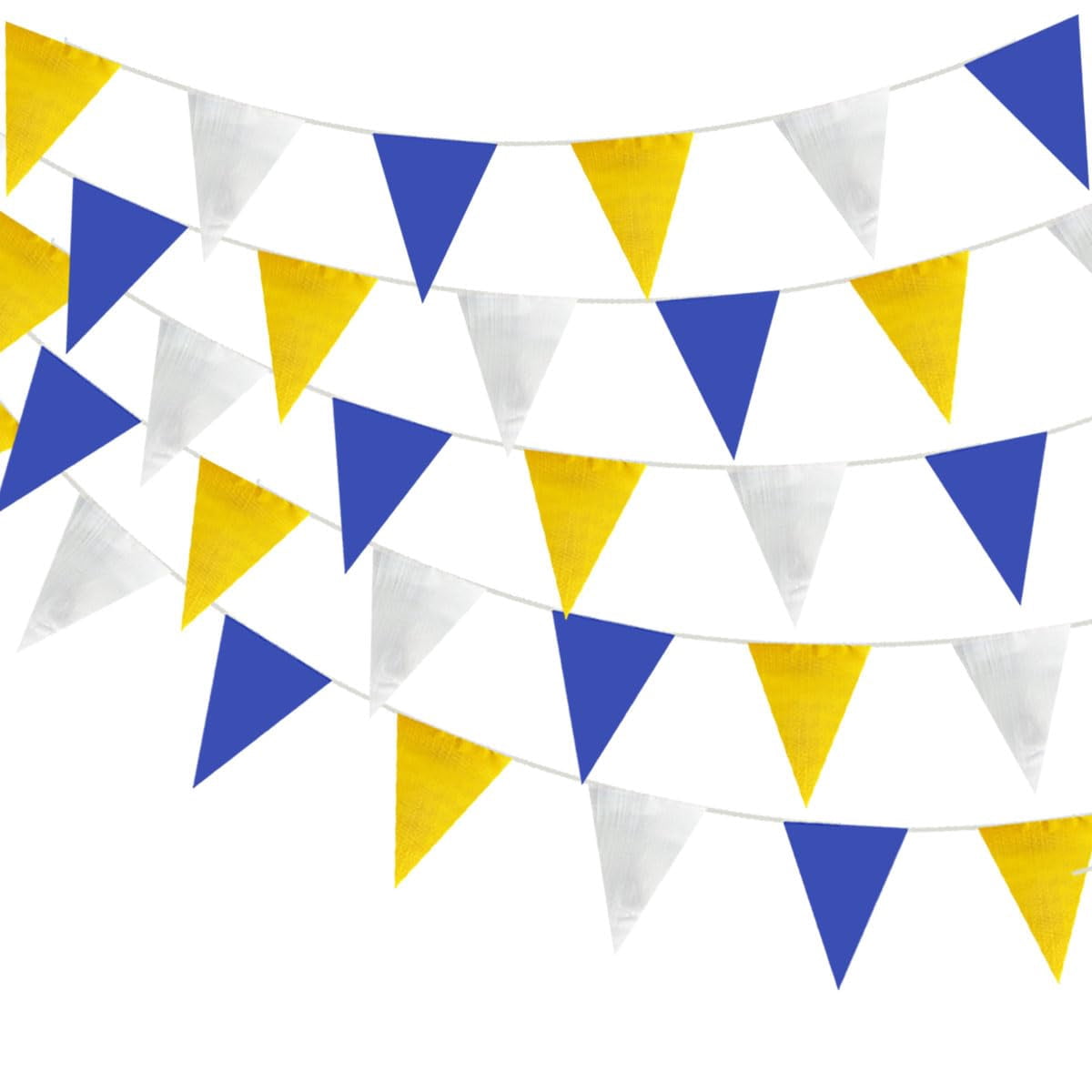 20 Meters 65.6ftUMRT Gold Silver and Royal Blue Banner Decorations ...