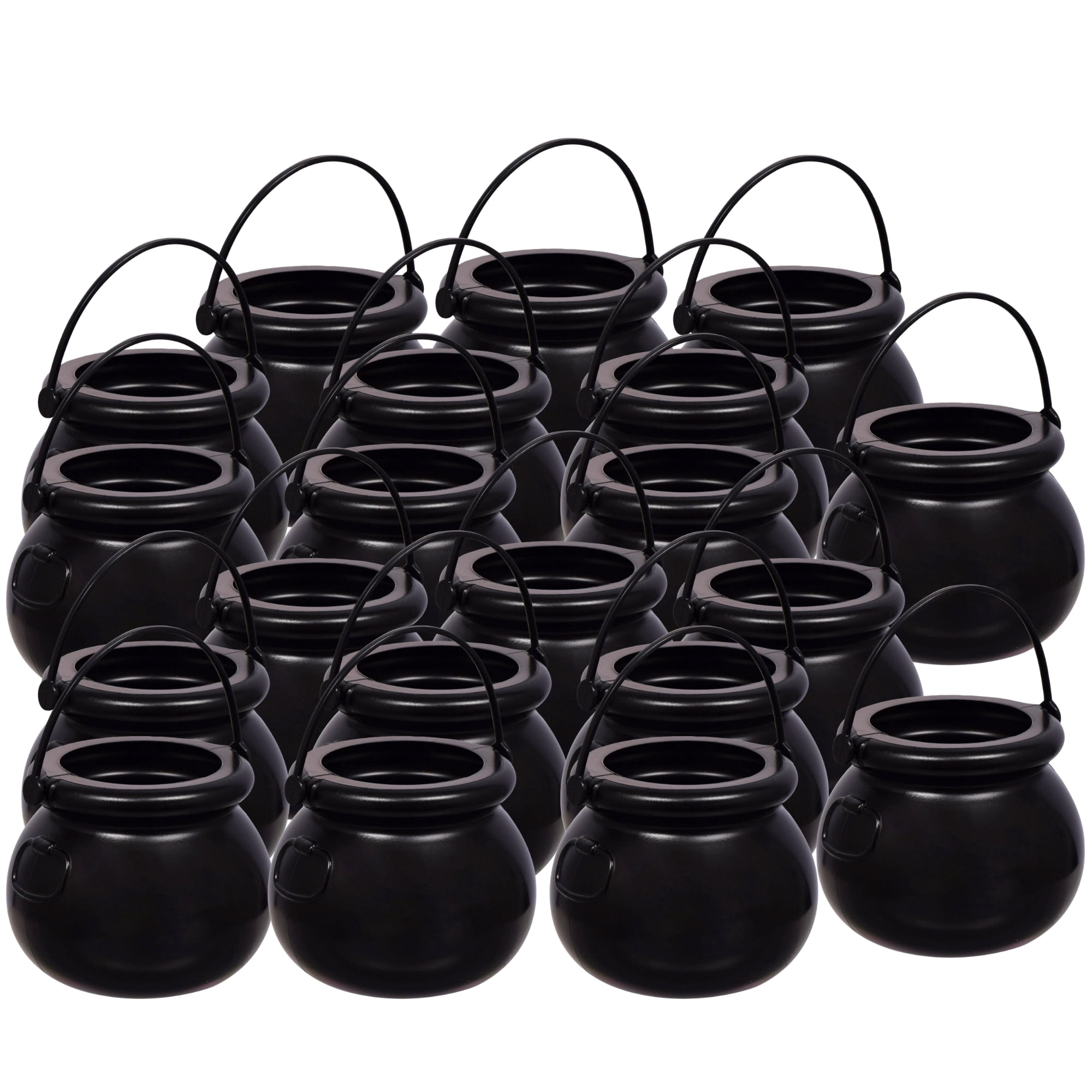 (20) Mini Black Plastic Cauldron, 2.25in Leprechaun Pot Coin Candies ...