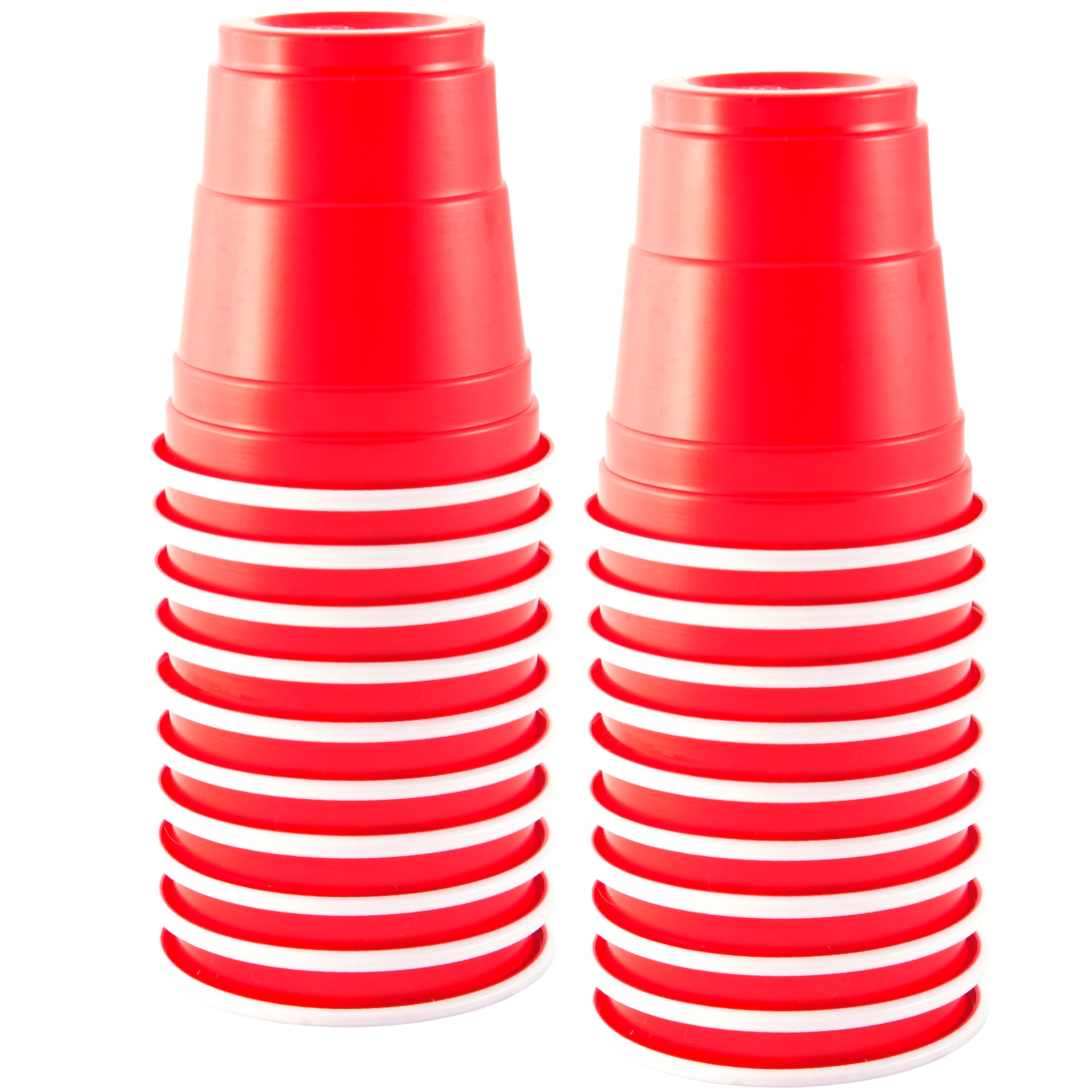 BOSS CLASS Mini Red Plastic Party Cups, 2oz Disposable Shot Glasses ...