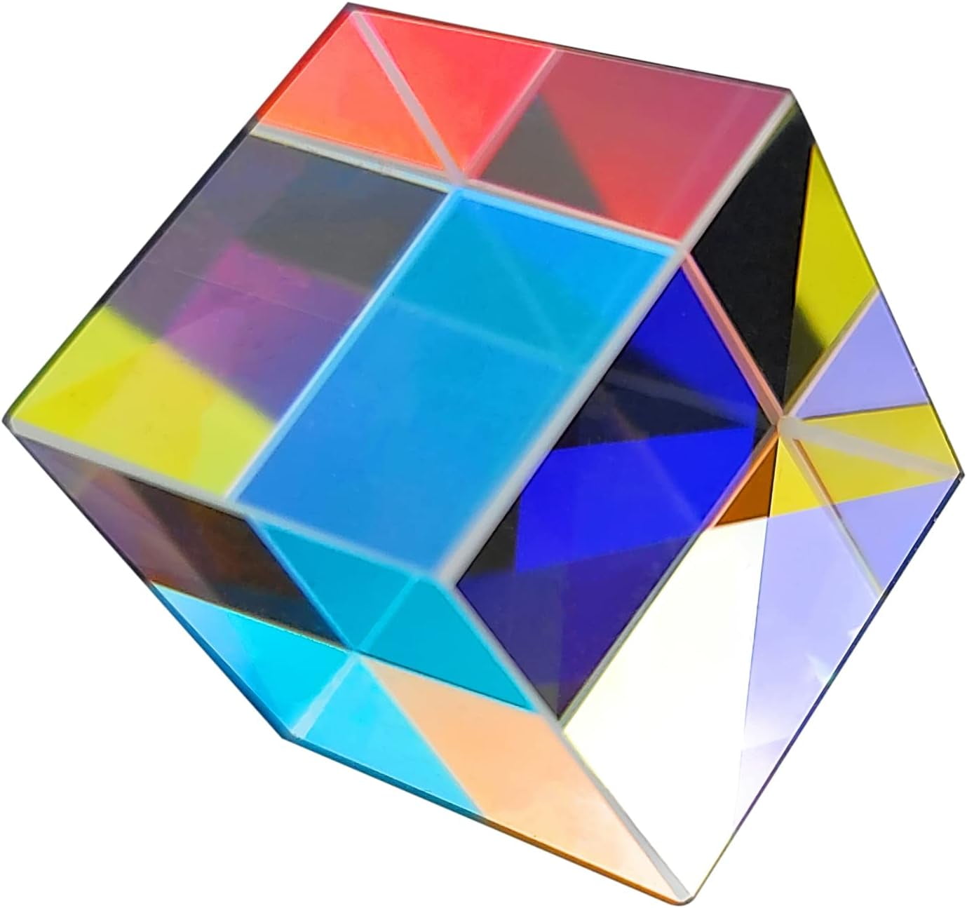 20 mm Glass Cube Prism, RGB Dispersion Prism, X-Cube, Dichroic Cube ...