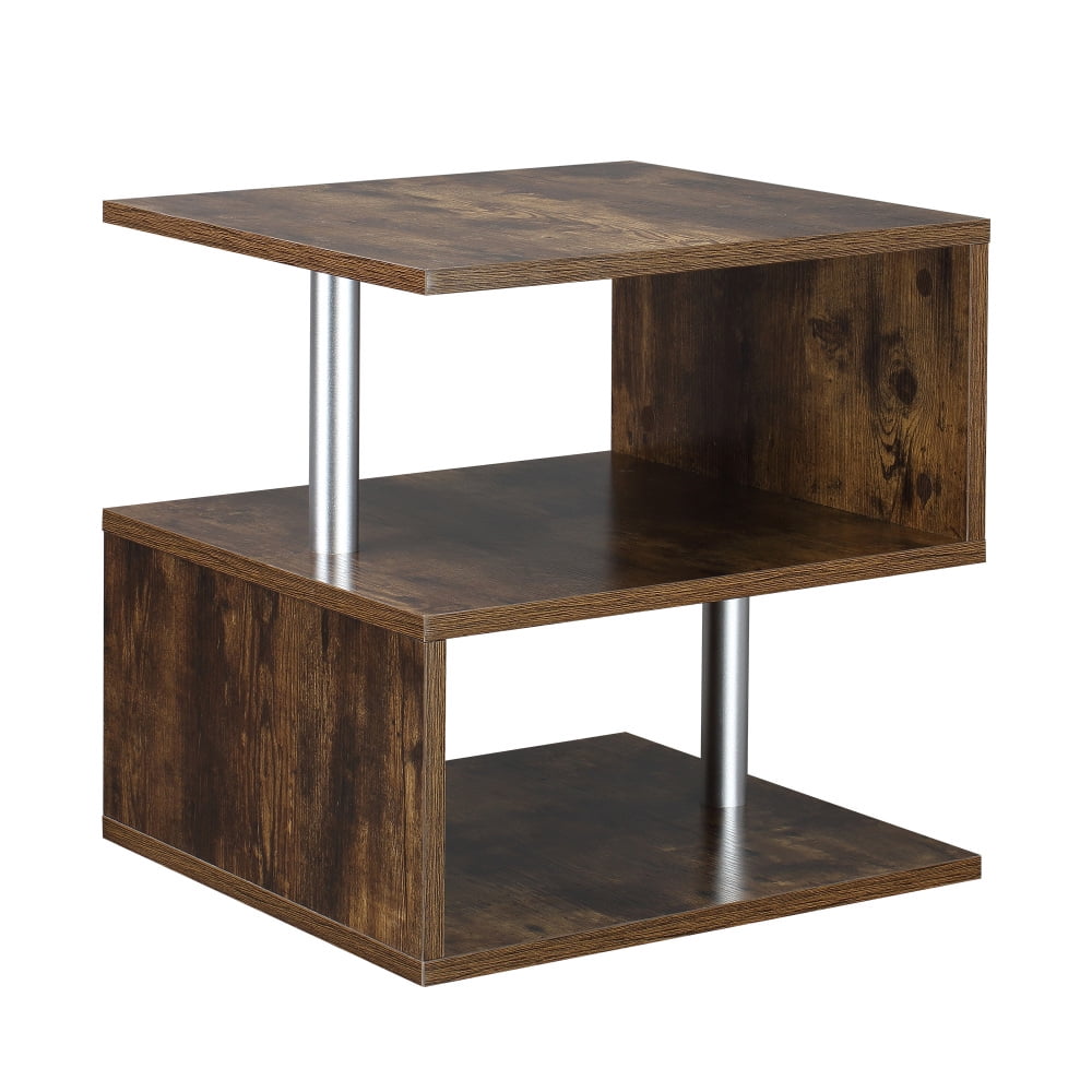 20" Modern End Table, Accent Side Table, S-Shaped Coffee Table with ...